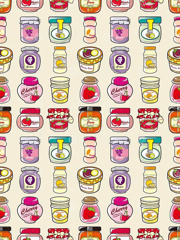 Seamless jam pattern stock vector. Illustration of cooking - 28023575