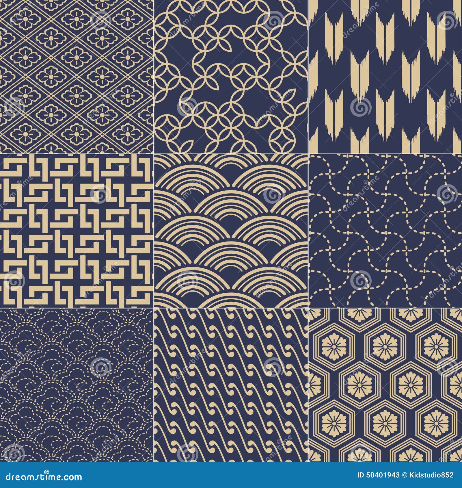 Japanese Pattern Background Texture Vector Illustration | CartoonDealer ...