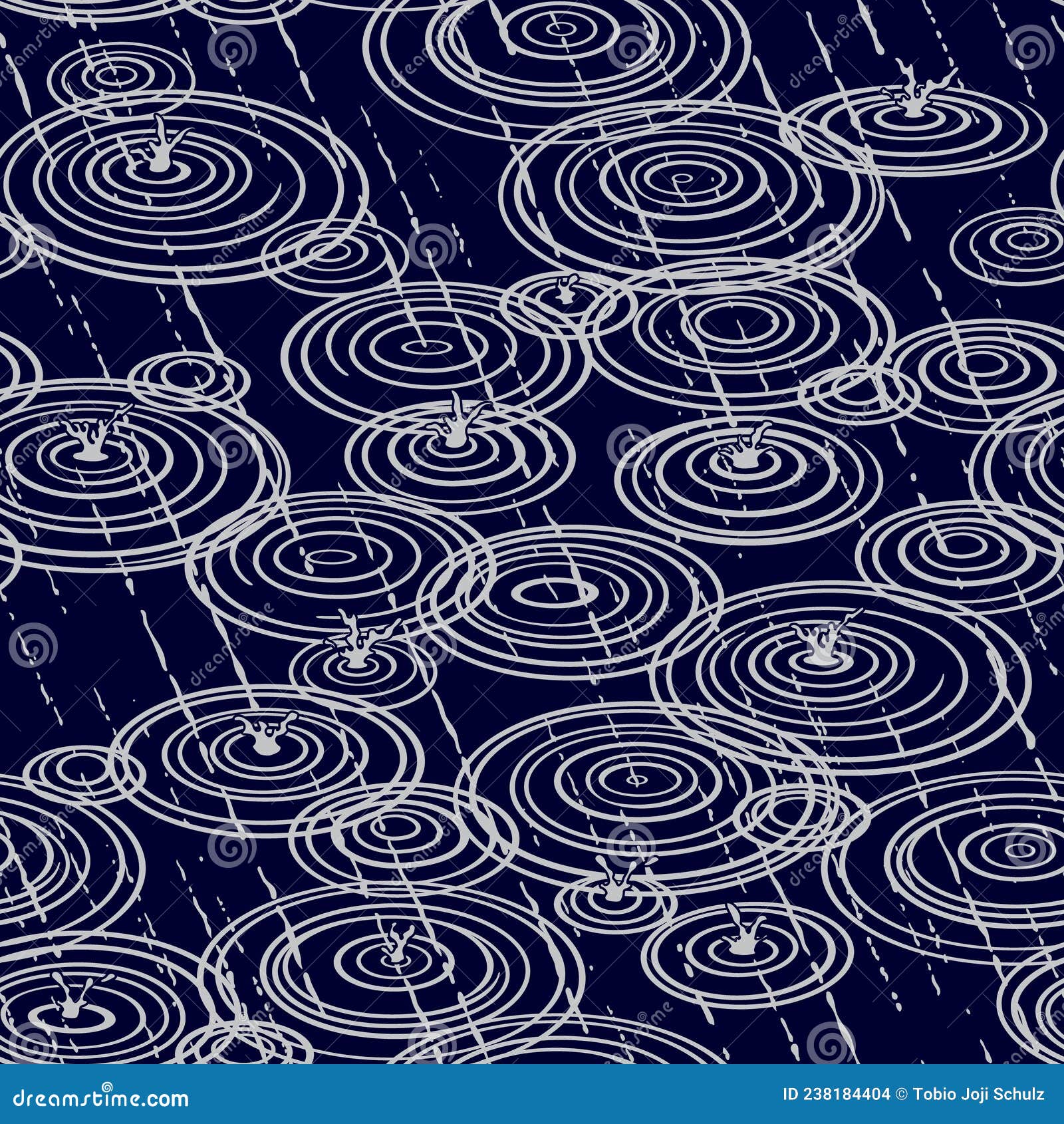 Seamless Japanese Rain and Water Rings Pattern Stock Vector ...