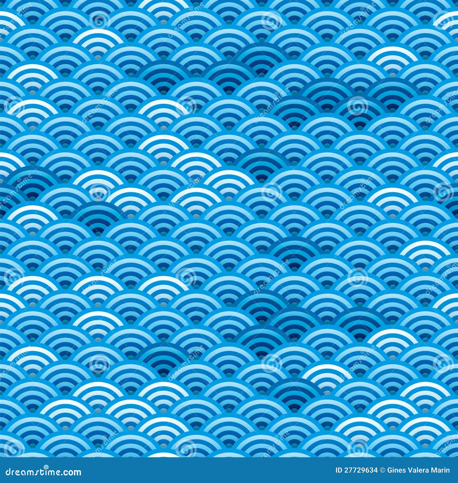 Seamless japanese waves stock vector. Illustration of water - 27729634