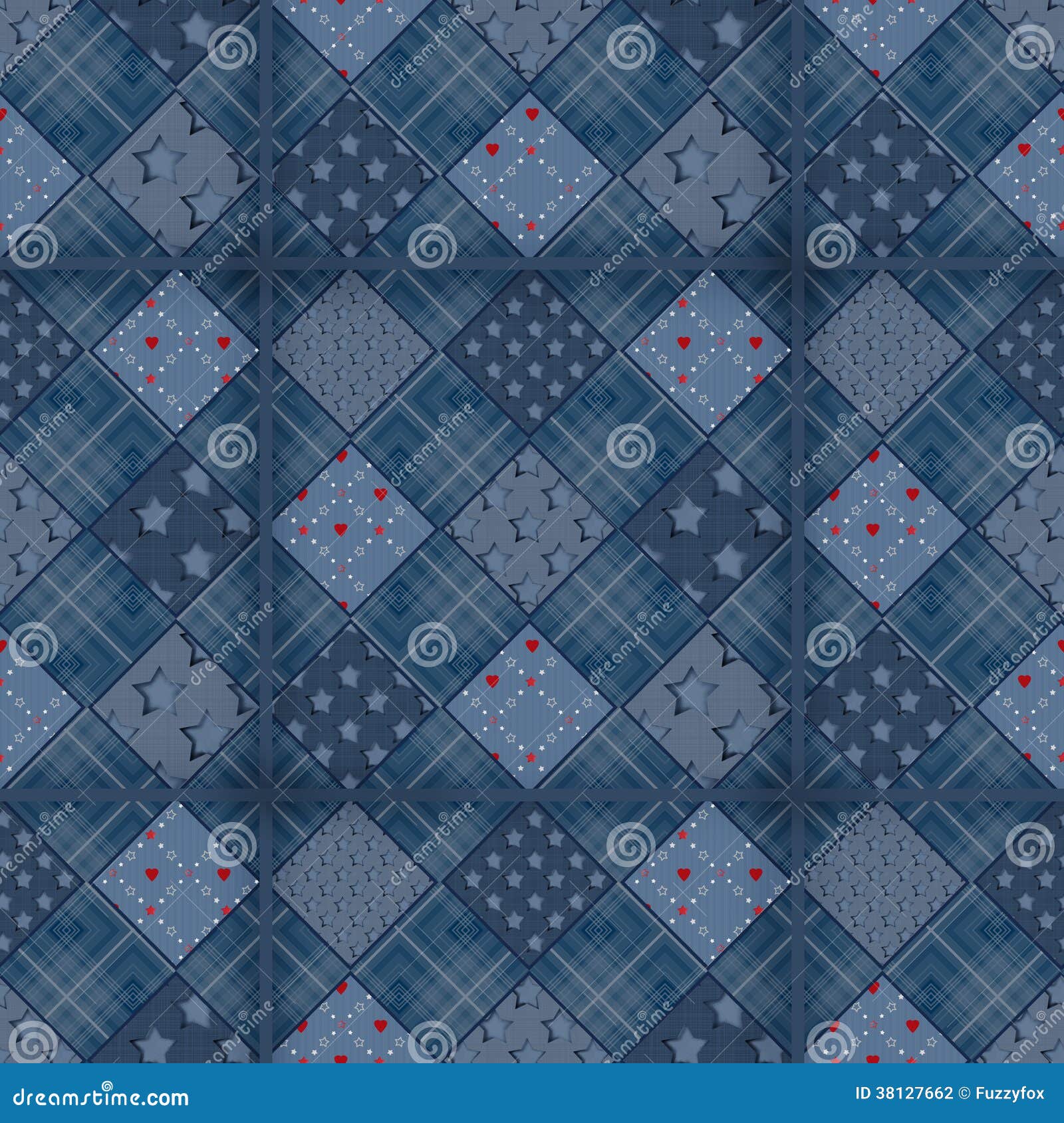 Seamless Jeans Patchwork Pattern Stock Illustrations – 232 Seamless ...