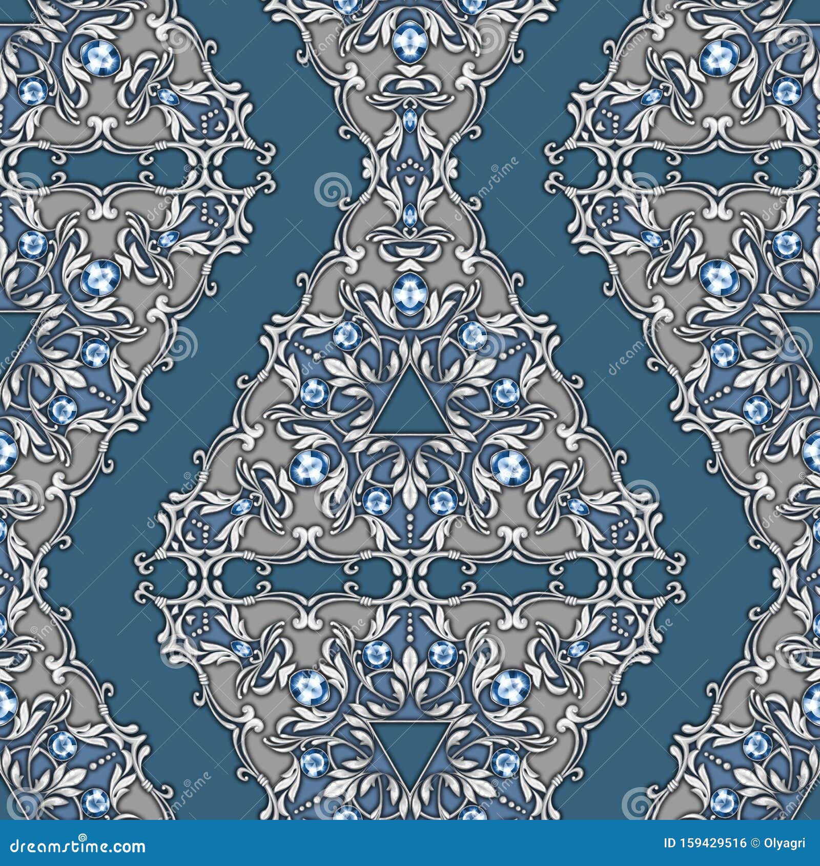 Jewelry Pattern On Gold Background Stock Illustration | CartoonDealer ...