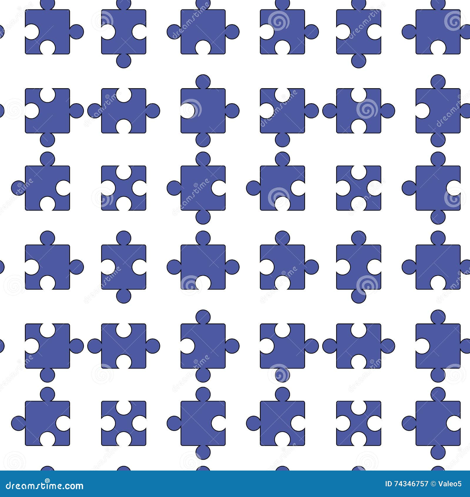 Seamless Jigsaw Pattern stock illustration. Illustration of challenge ...