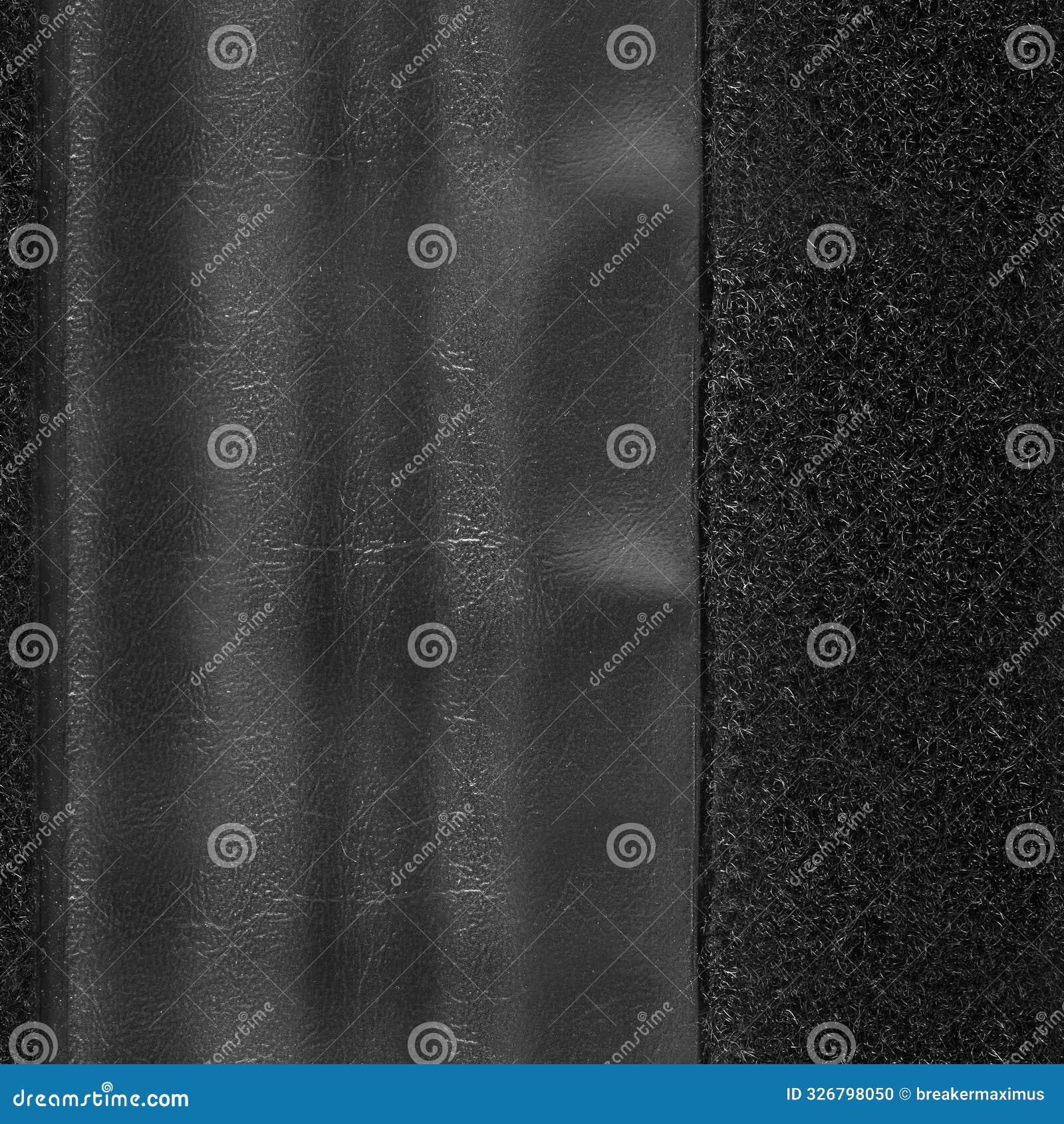 Seamless 4k Photo Texture of Black Leather Material with Velcro Stripe ...