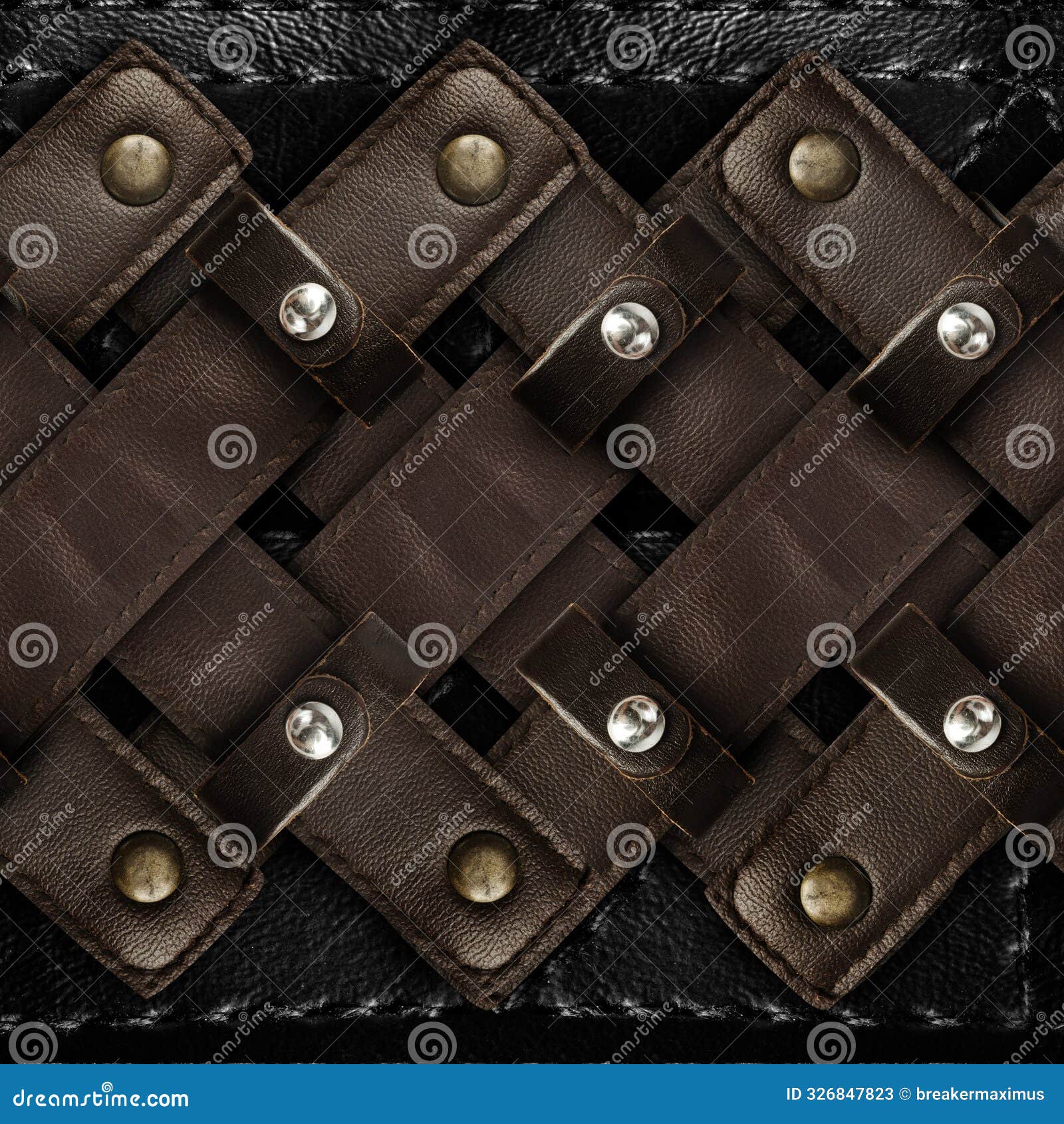Seamless 4k Photo Texture of Brown Leather Belt Armor Mesh Stock Image ...