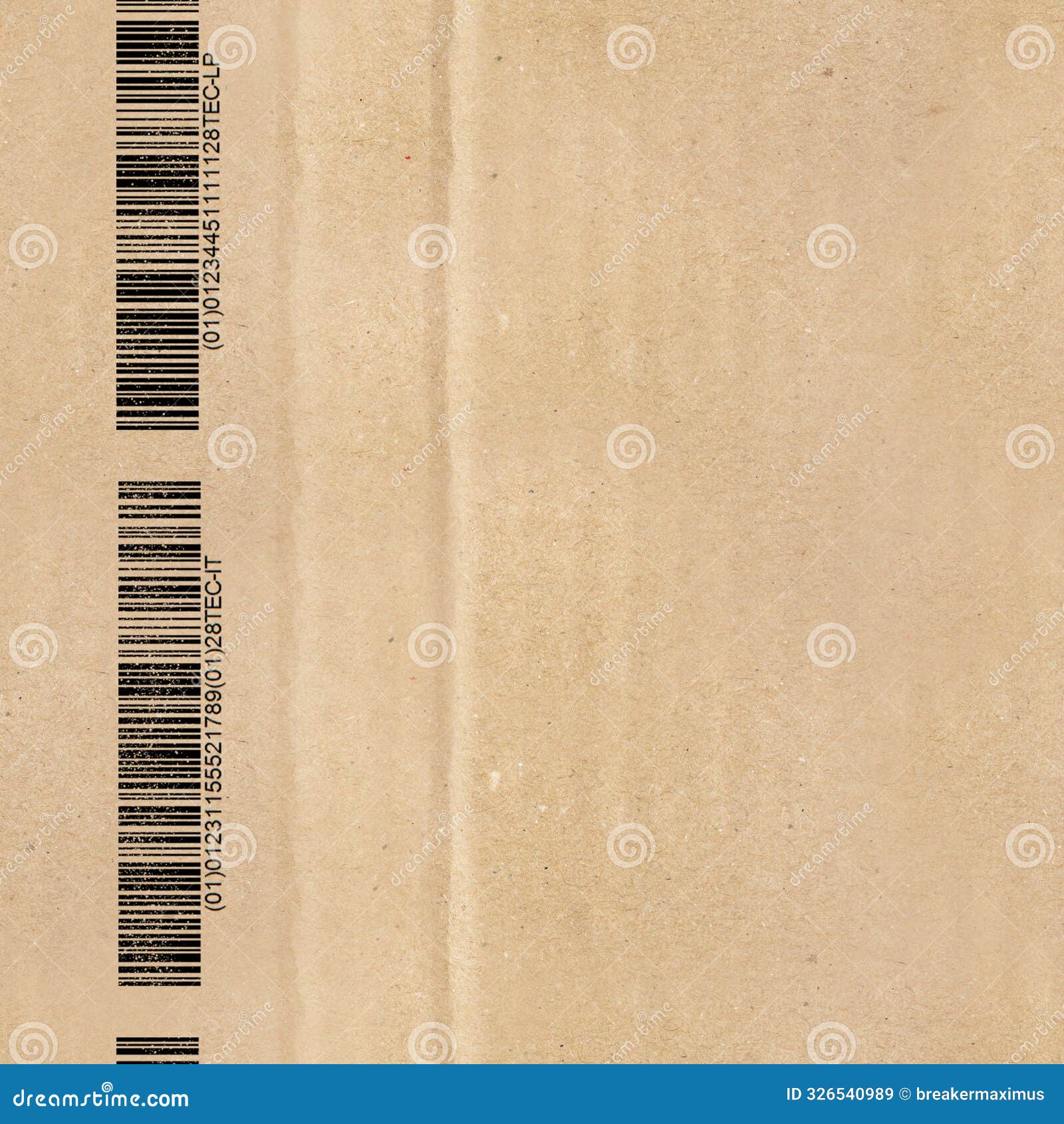Seamless 4k Photo Texture of Folded Cardboard Paper with Barcode Stock ...