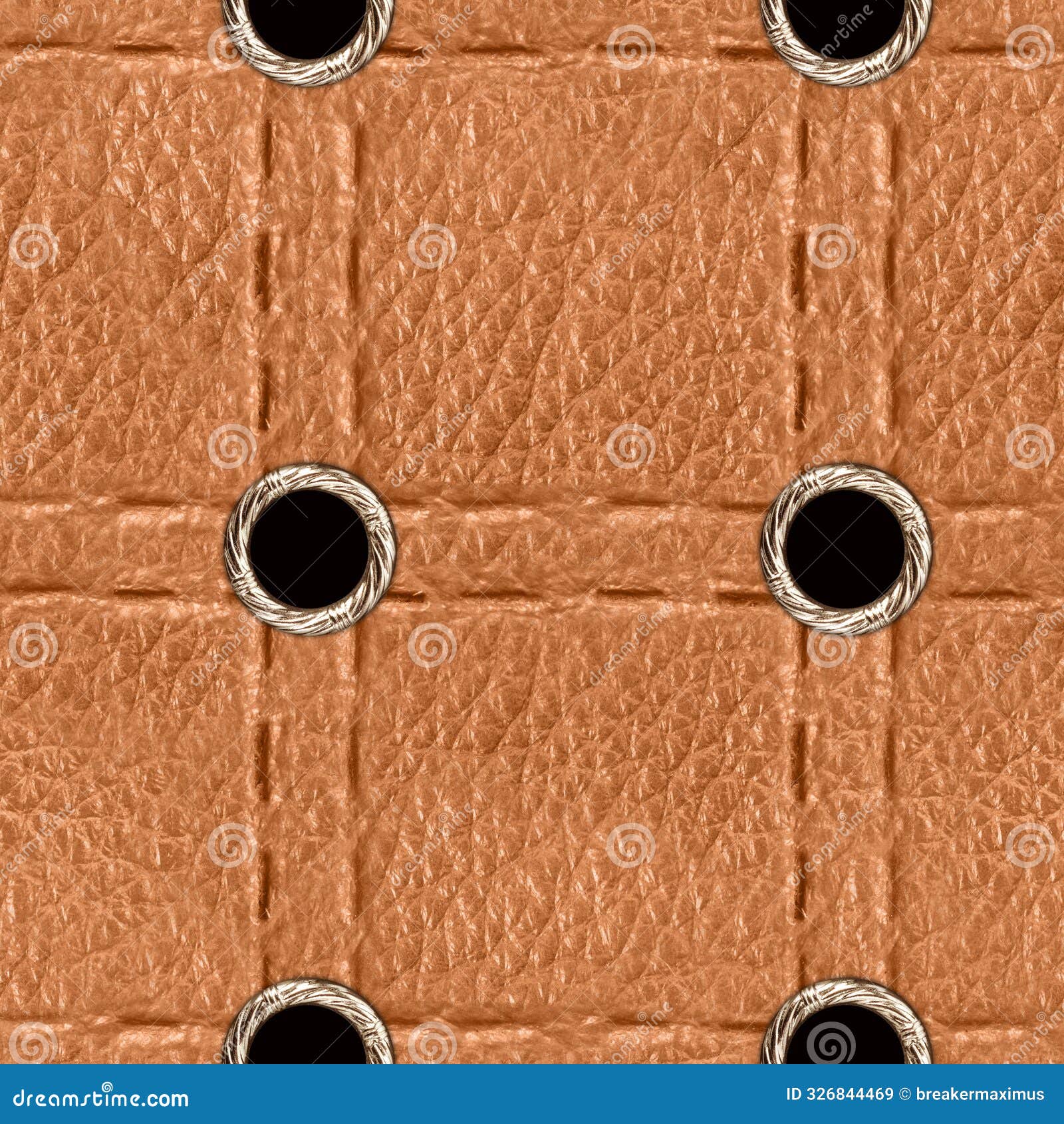 Seamless 4k Photo Texture of Light Brown Leather Surface with Metal ...
