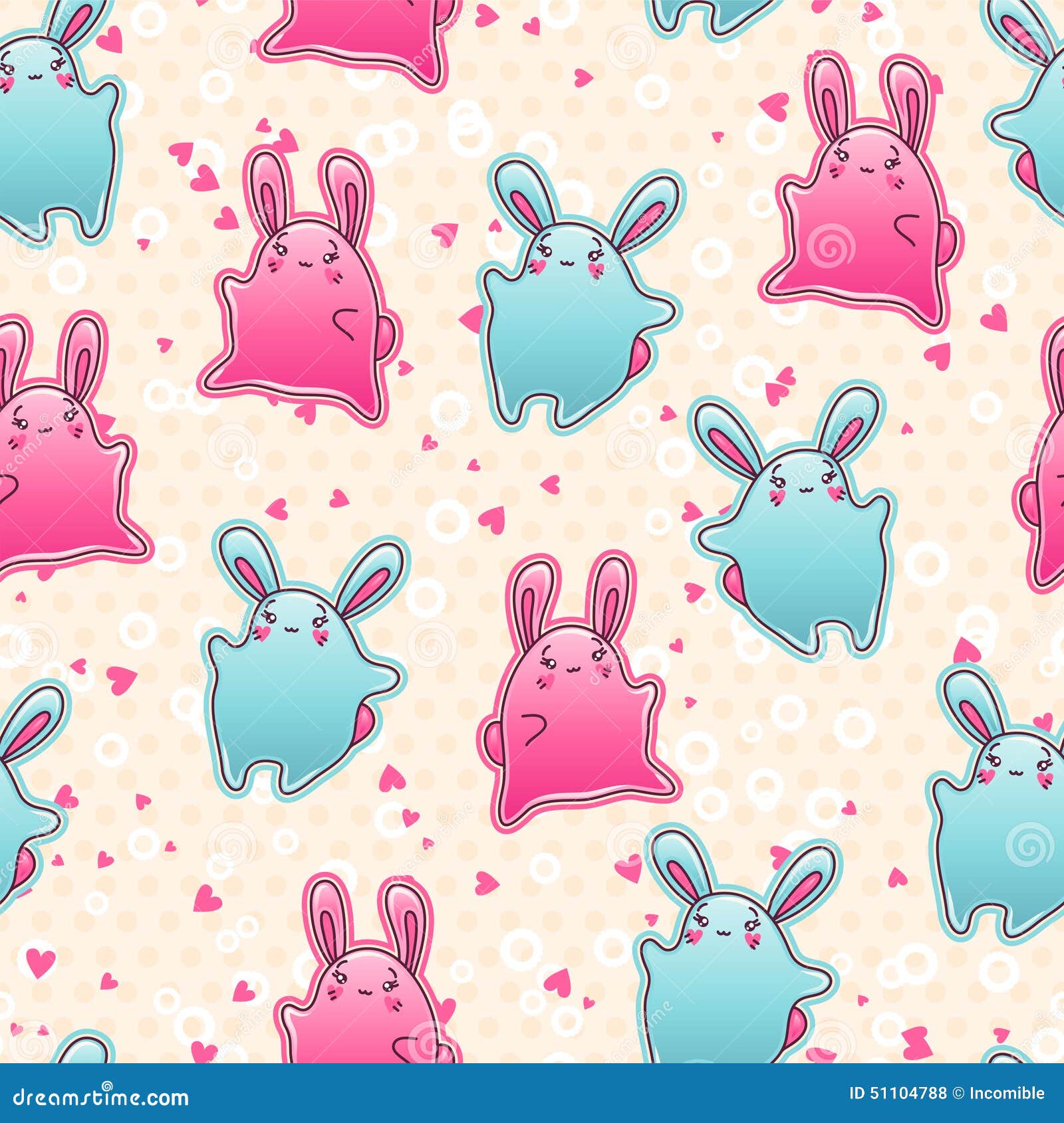 Seamless Kawaii Child Pattern with Cute Doodles Stock Vector ...