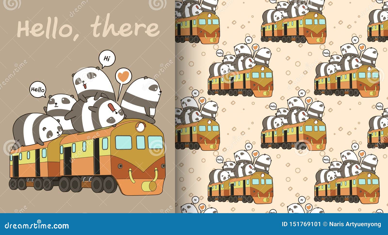 Train Pattern Cartoon Vector | CartoonDealer.com #47909969