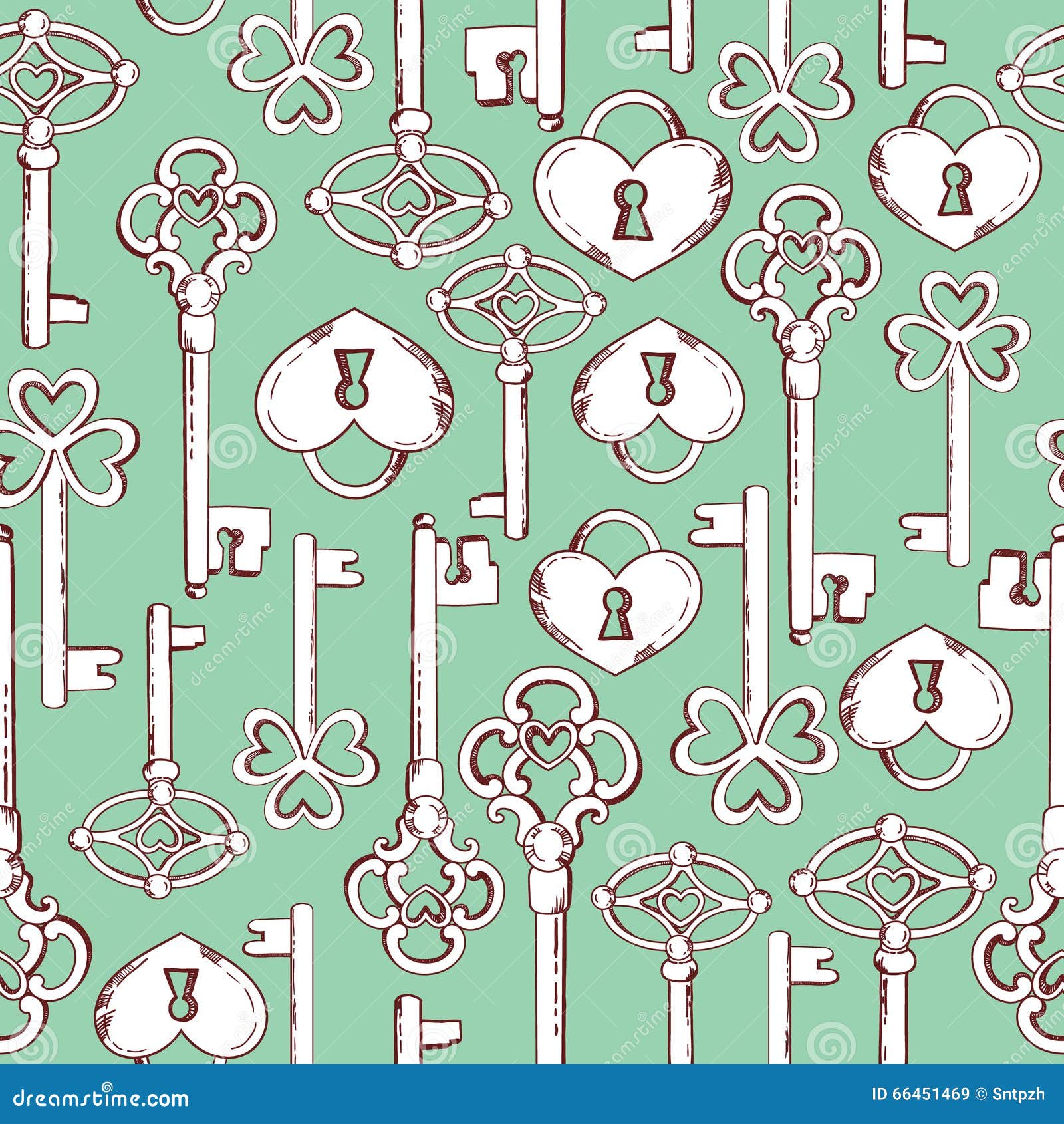 Seamless Keys Pattern Illustration in Stock Vector - Illustration of ...