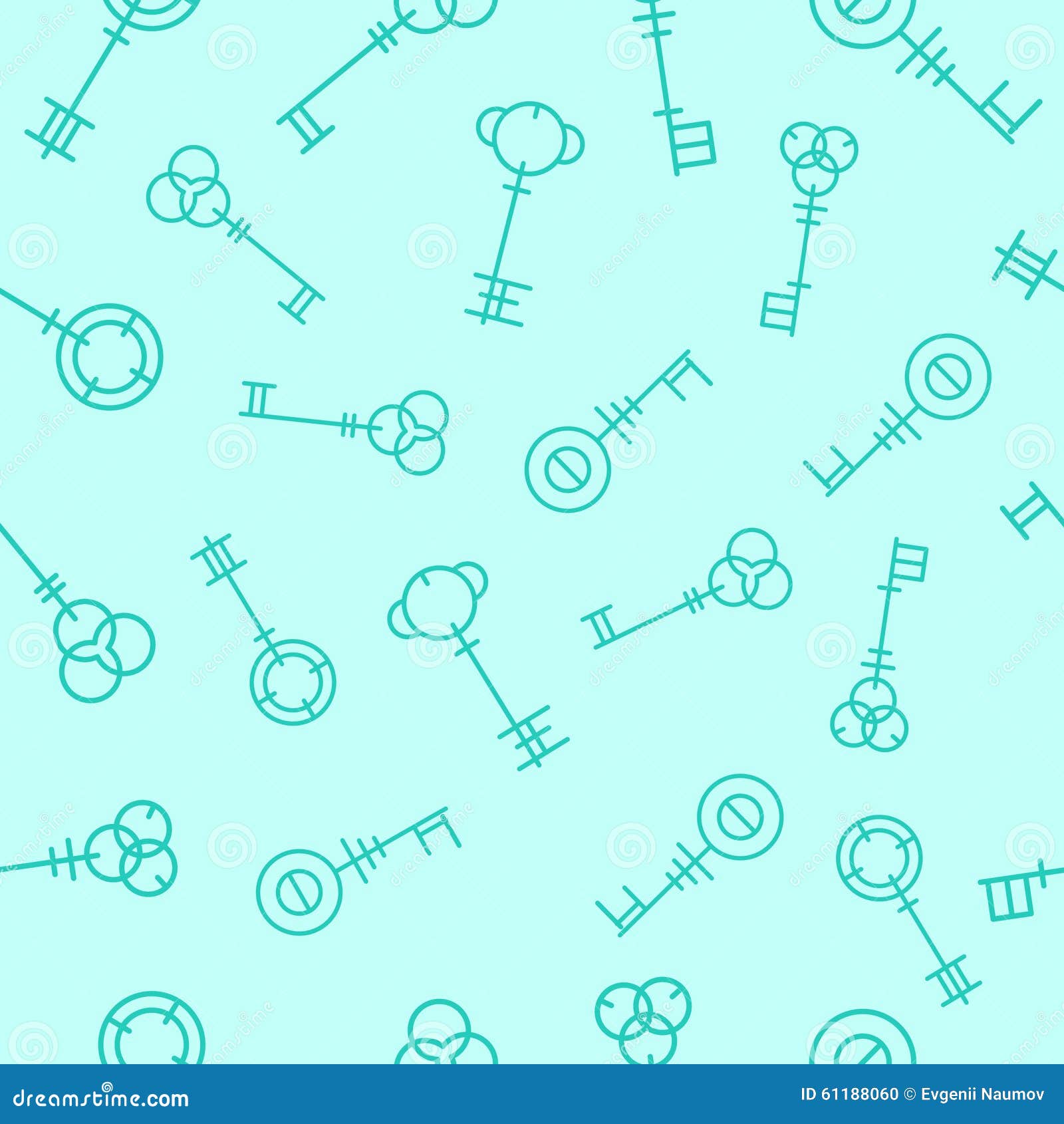 Seamless Keys Pattern. Vector Illustration Stock Vector - Illustration ...