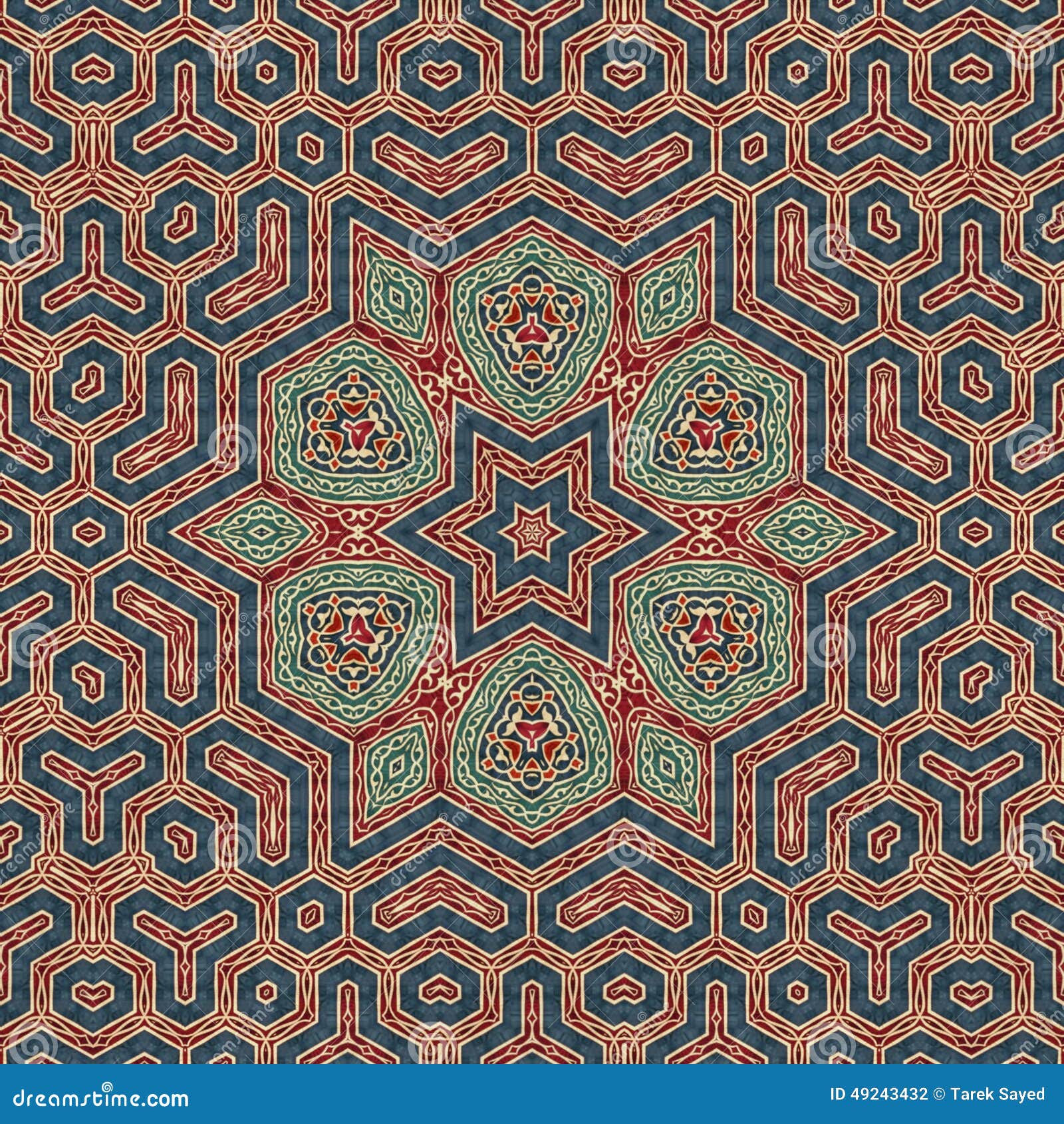 Seamless Khayameya Pattern Design 006 Stock Photo - Image of arabesque ...