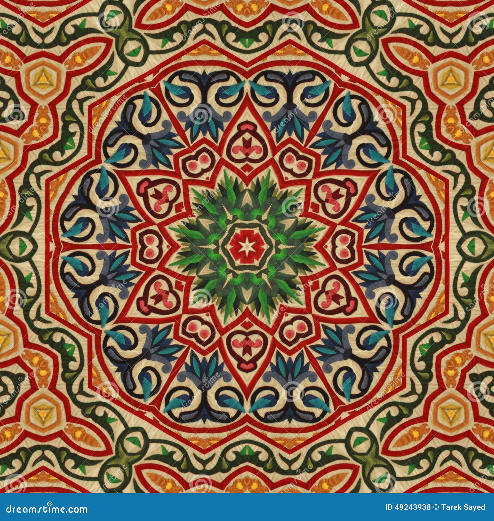 Seamless Khayameya Pattern Design 001 Stock Photo - Image of arabesque ...