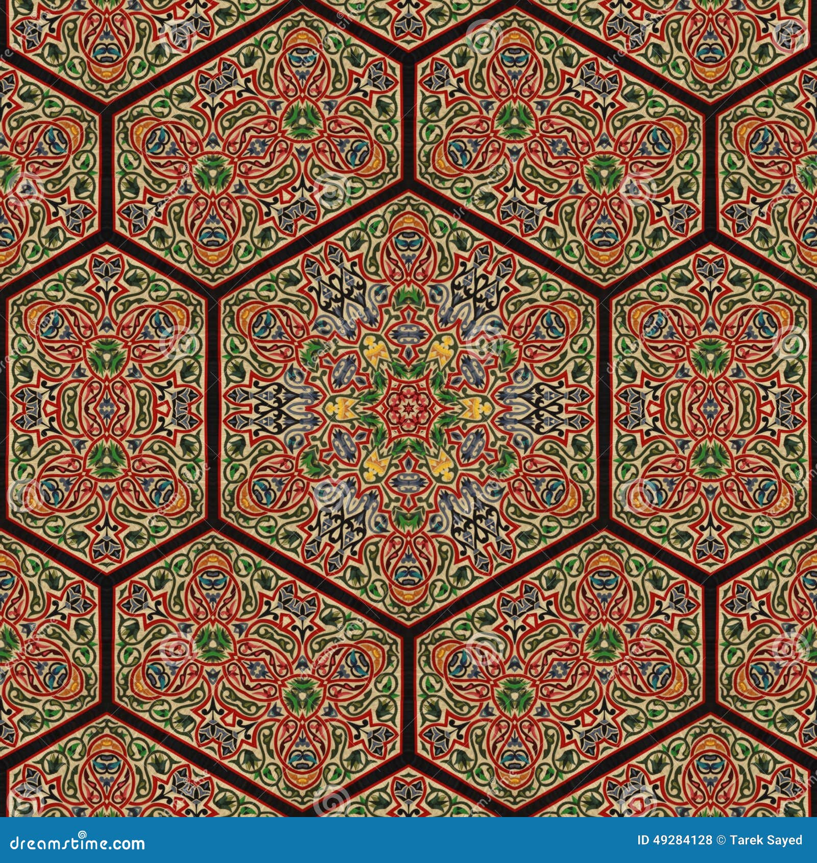 Seamless Khayameya Pattern Design 044 Stock Photo - Image of tent ...