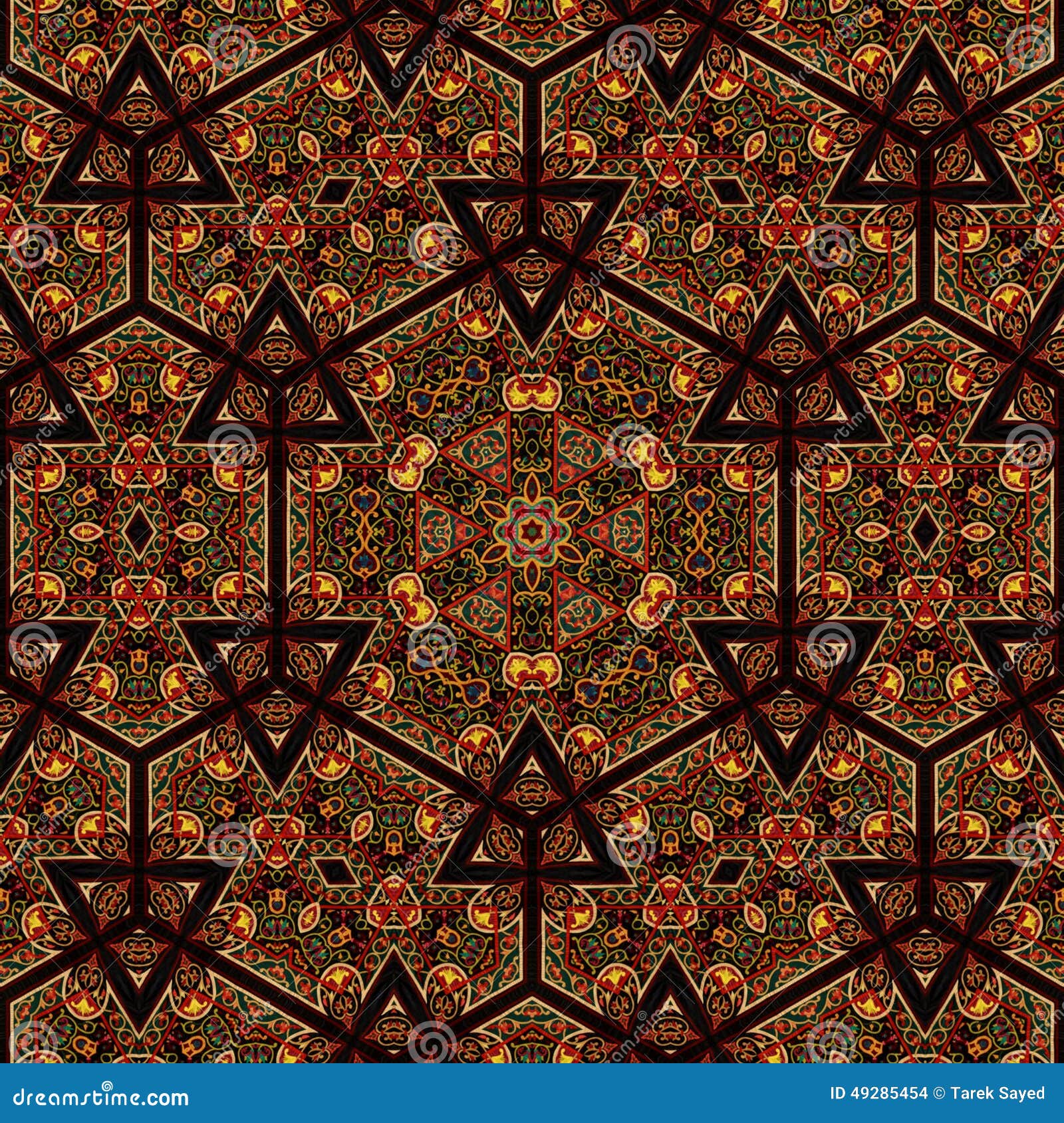 Seamless Khayameya Pattern Design 036 Stock Photo - Image of maker ...