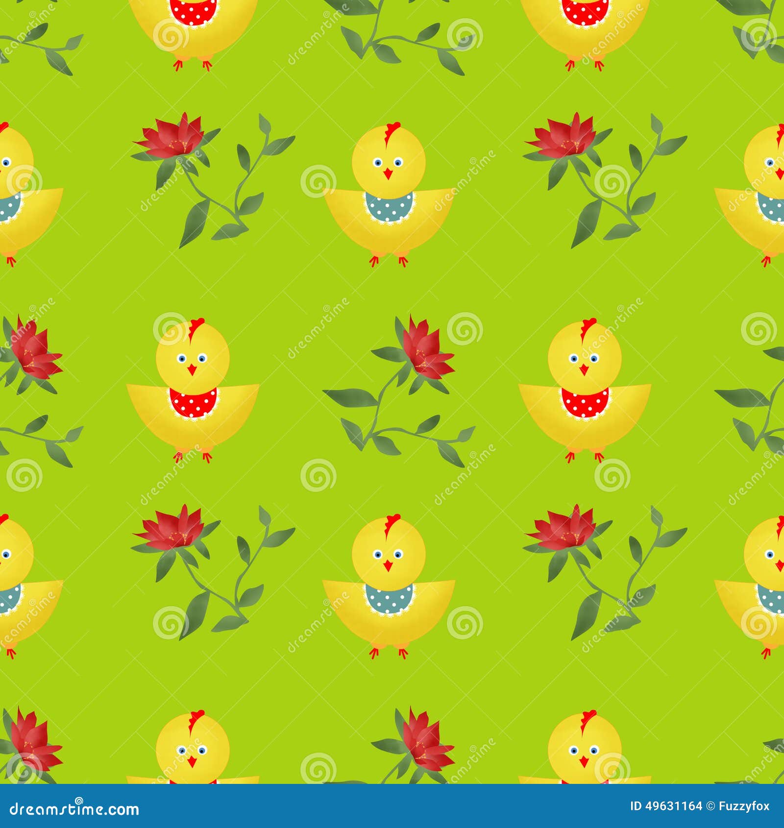 Seamless Kids Pattern with Chicken Texture Background Stock ...