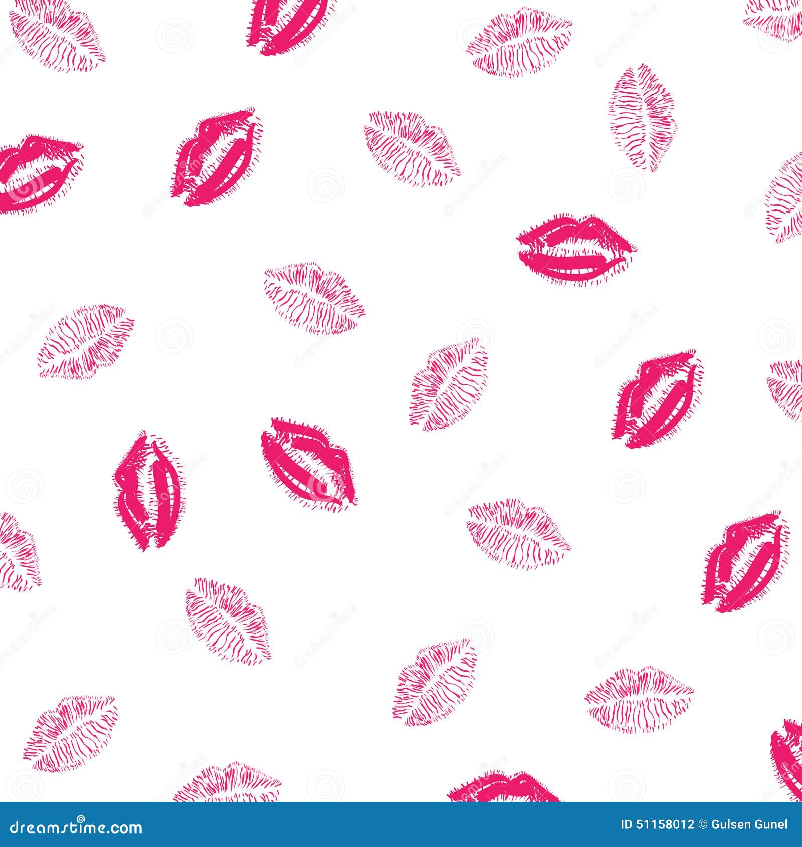 Seamless Kiss and Lips Pattern Background Stock Vector - Illustration ...