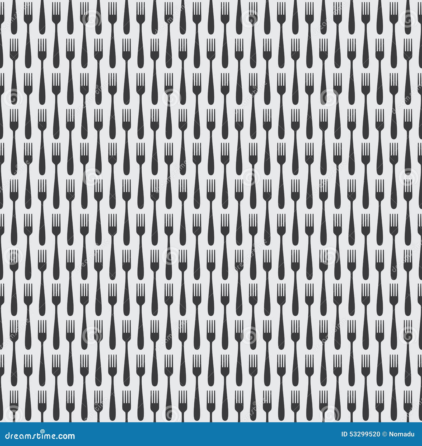 Seamless Kitchen Cutlery Fork Pattern Stock Vector - Illustration of ...