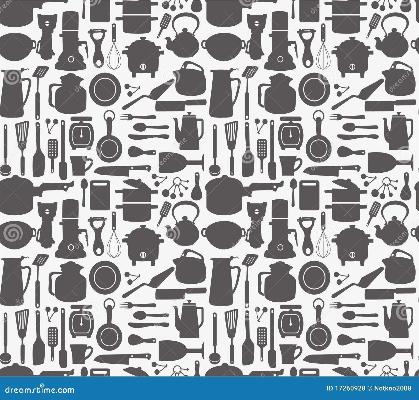 Seamless kitchen pattern stock vector. Illustration of cook - 17260928
