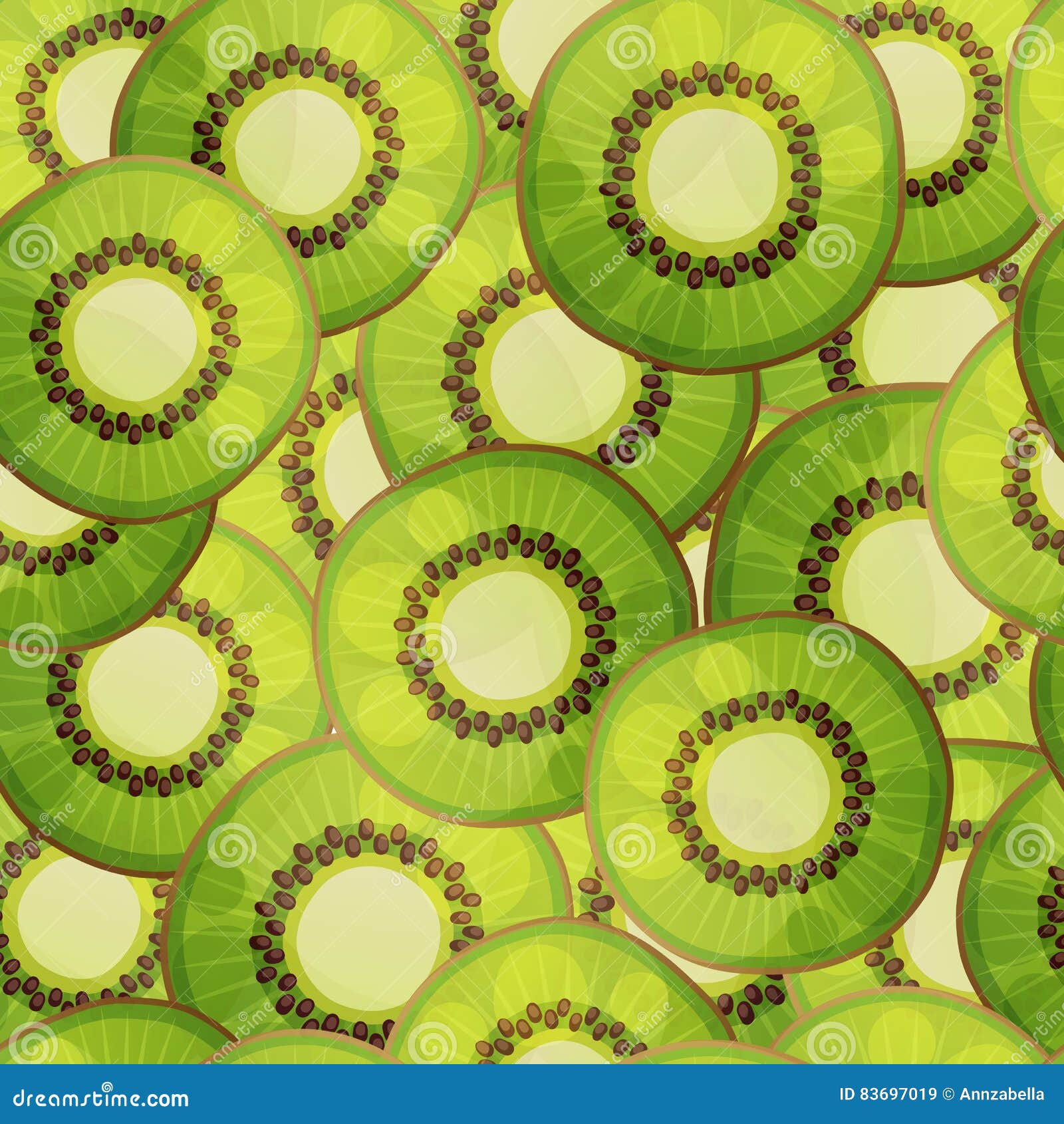 Seamless Kiwi Fruit Pattern Stock Vector - Illustration of food, kiwi ...