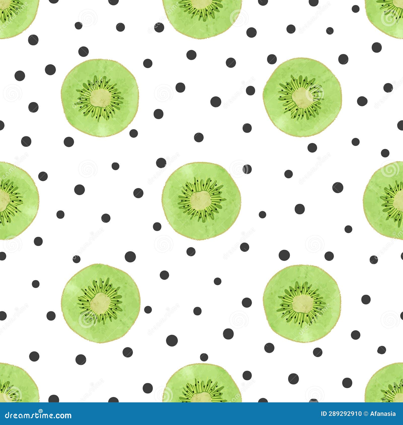 Seamless Kiwi Pattern On A White Background. Green Fruit Background ...