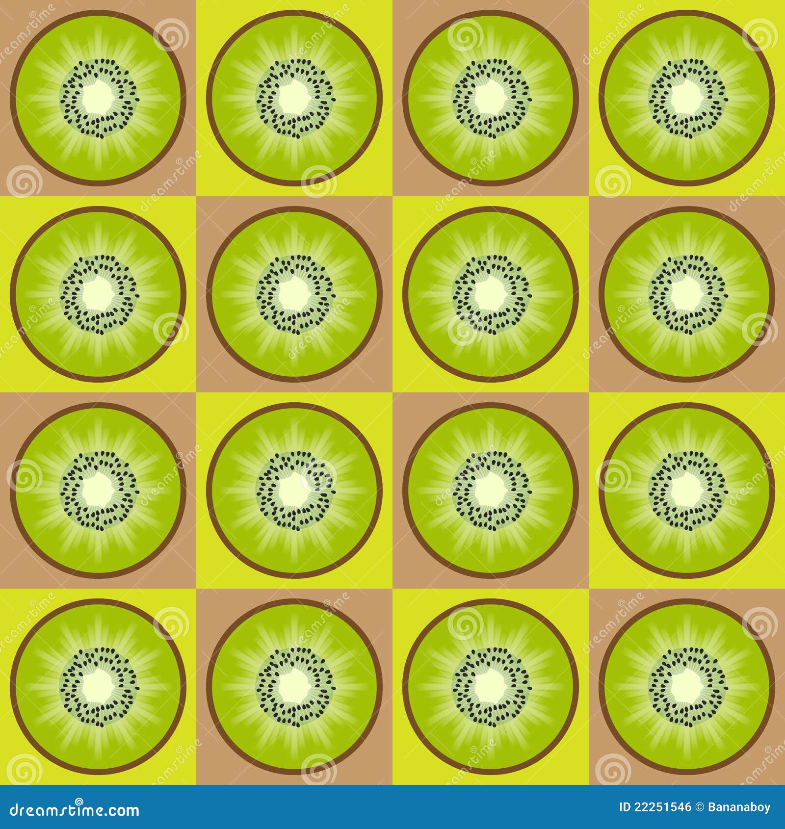 Seamless kiwi pattern stock illustration. Illustration of repeating ...