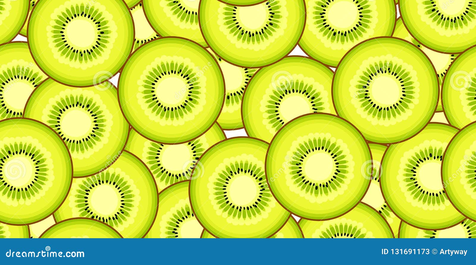 Seamless Kiwi Vector Pattern. Minimalistic Food Background. Vitamins ...