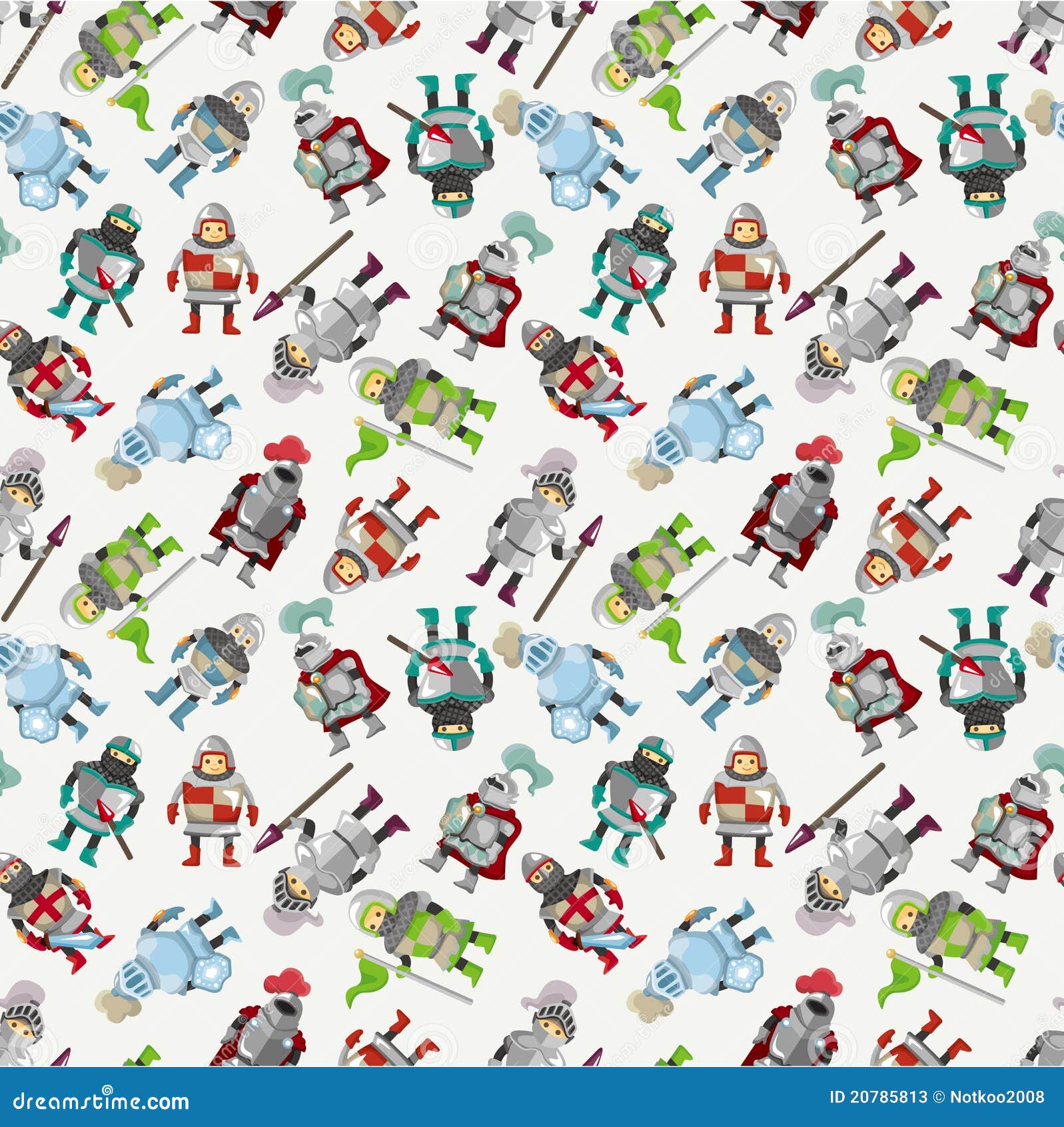 Seamless Knight pattern stock vector. Illustration of decor - 20785813