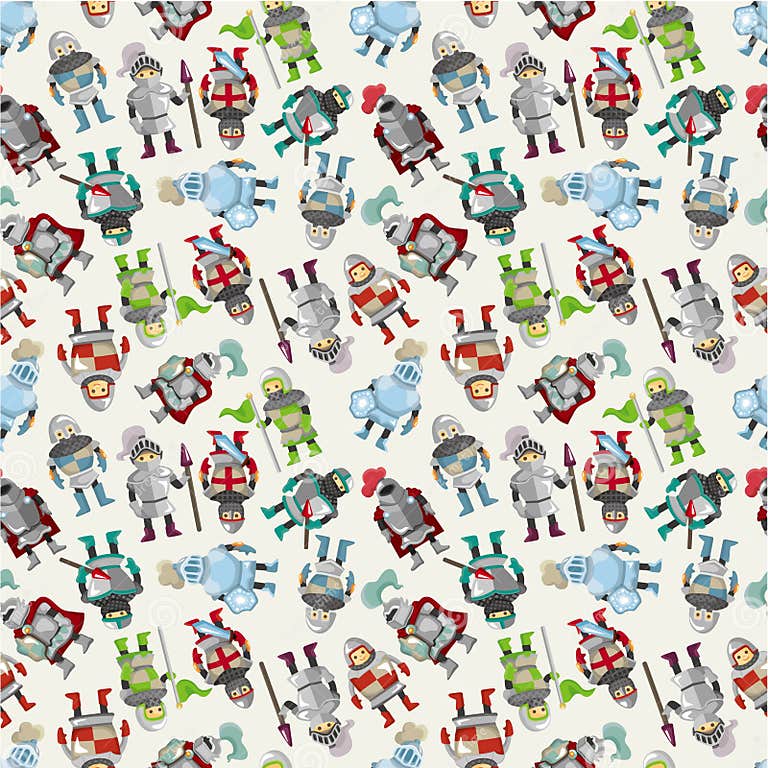 Seamless Knight pattern stock vector. Illustration of hero - 20837946