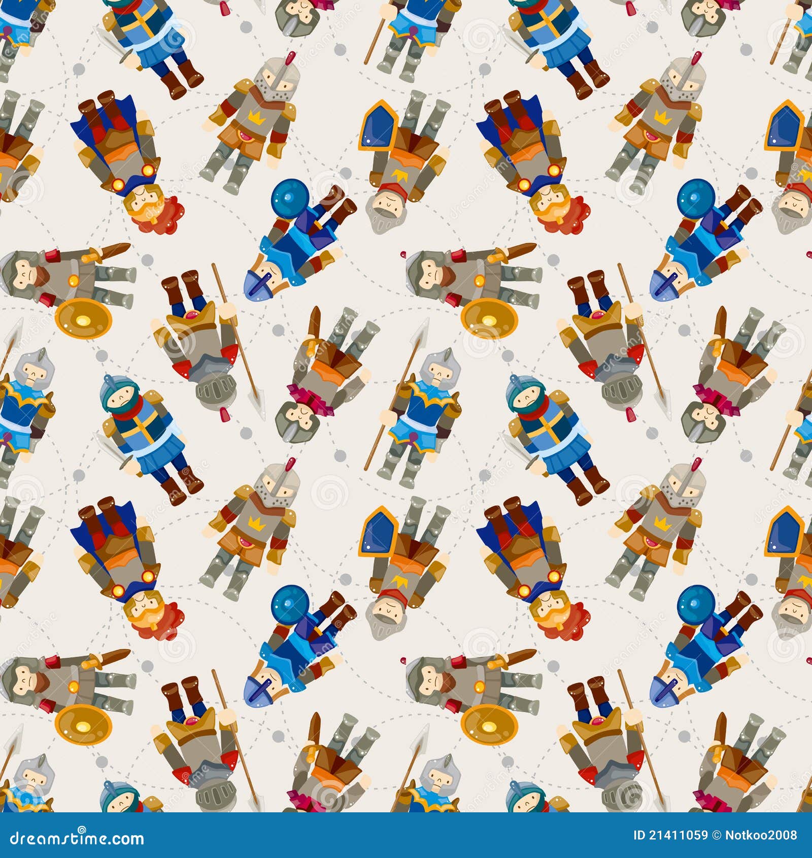 Seamless Knight pattern stock vector. Illustration of comic - 21411059