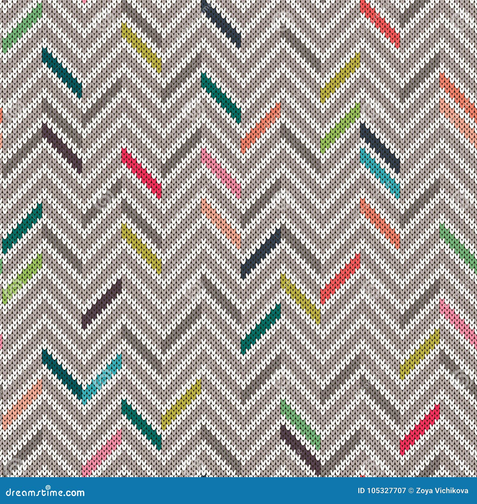 Seamless Knitted Geometric Pattern Stock Vector - Illustration of ...