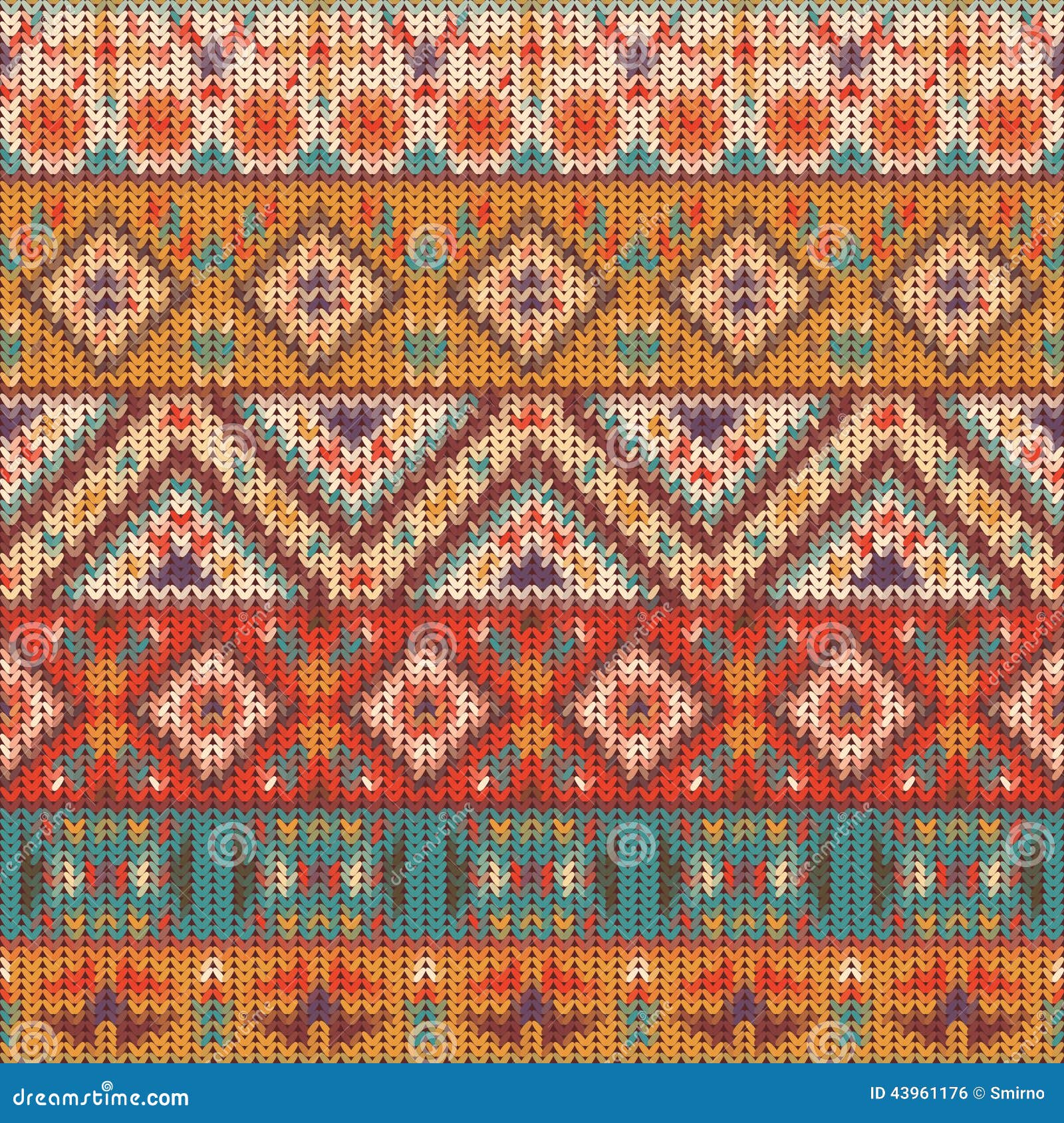 Seamless Knitted Navajo Pattern Stock Vector - Illustration of american ...