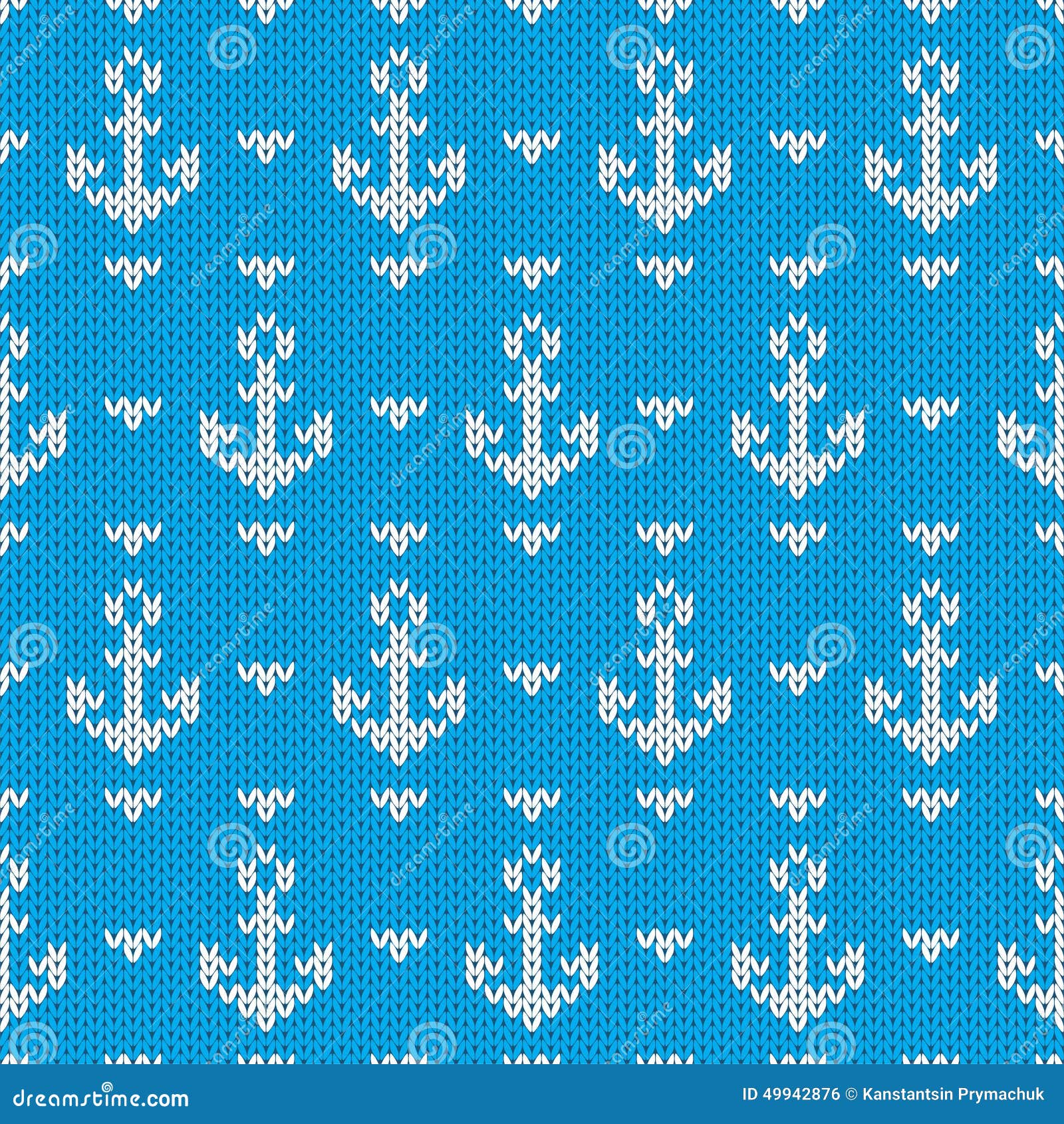 Seamless Knitted Pattern with Anchors. Vector Stock Vector ...