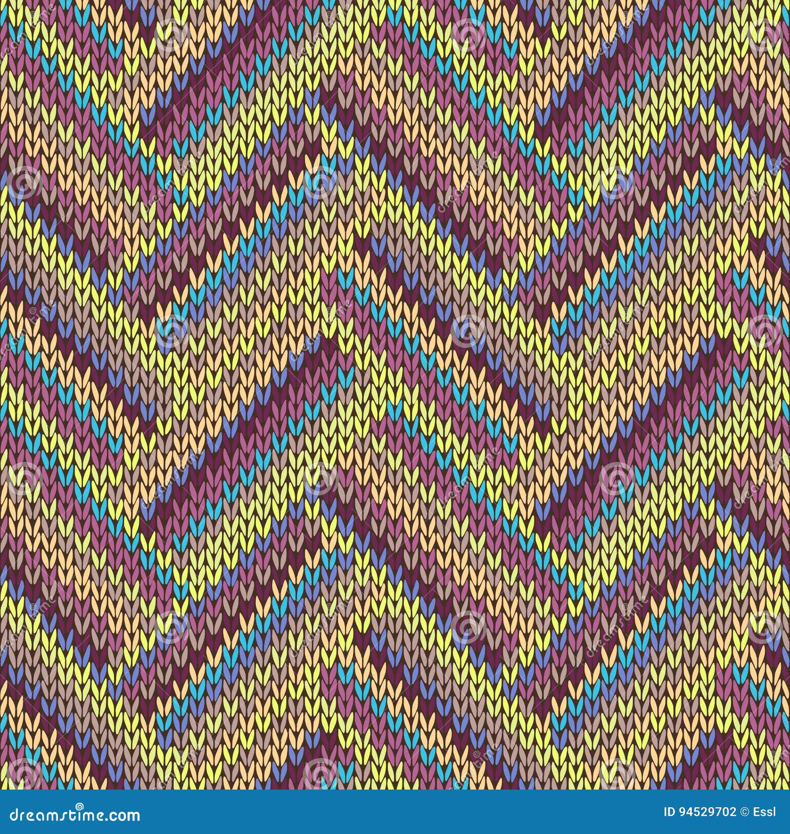 Seamless Knitted Pattern. Multicolored Repeating Tribal Template Stock ...