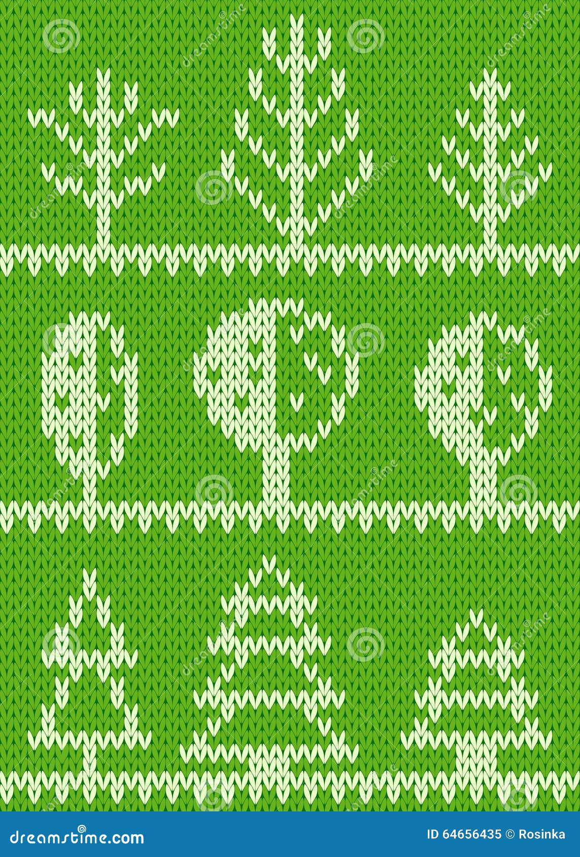 Seamless Knitted Pattern with Trees Stock Vector - Illustration of tree ...