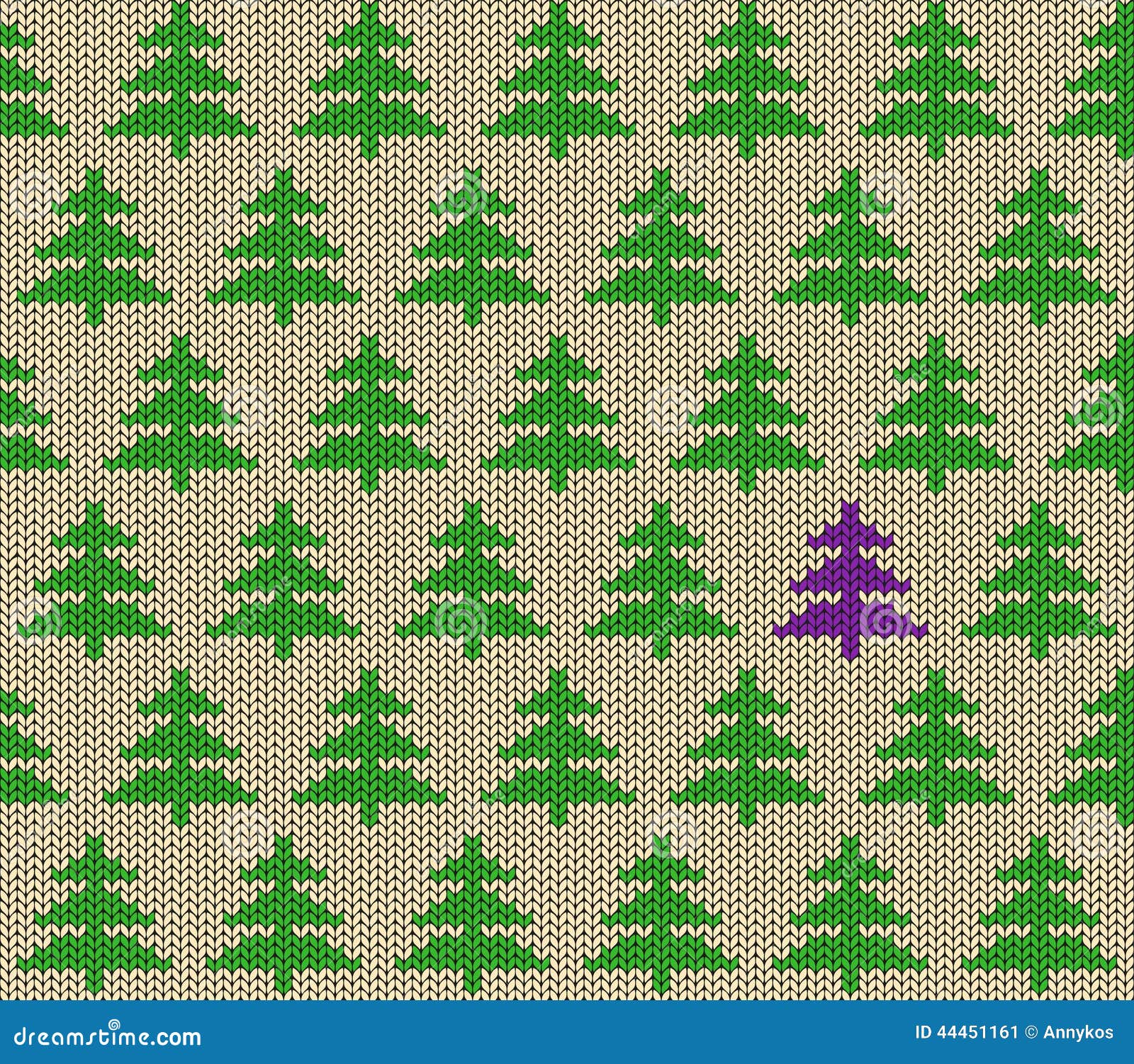 Seamless Knitted Pattern with Trees Stock Vector - Illustration of ...
