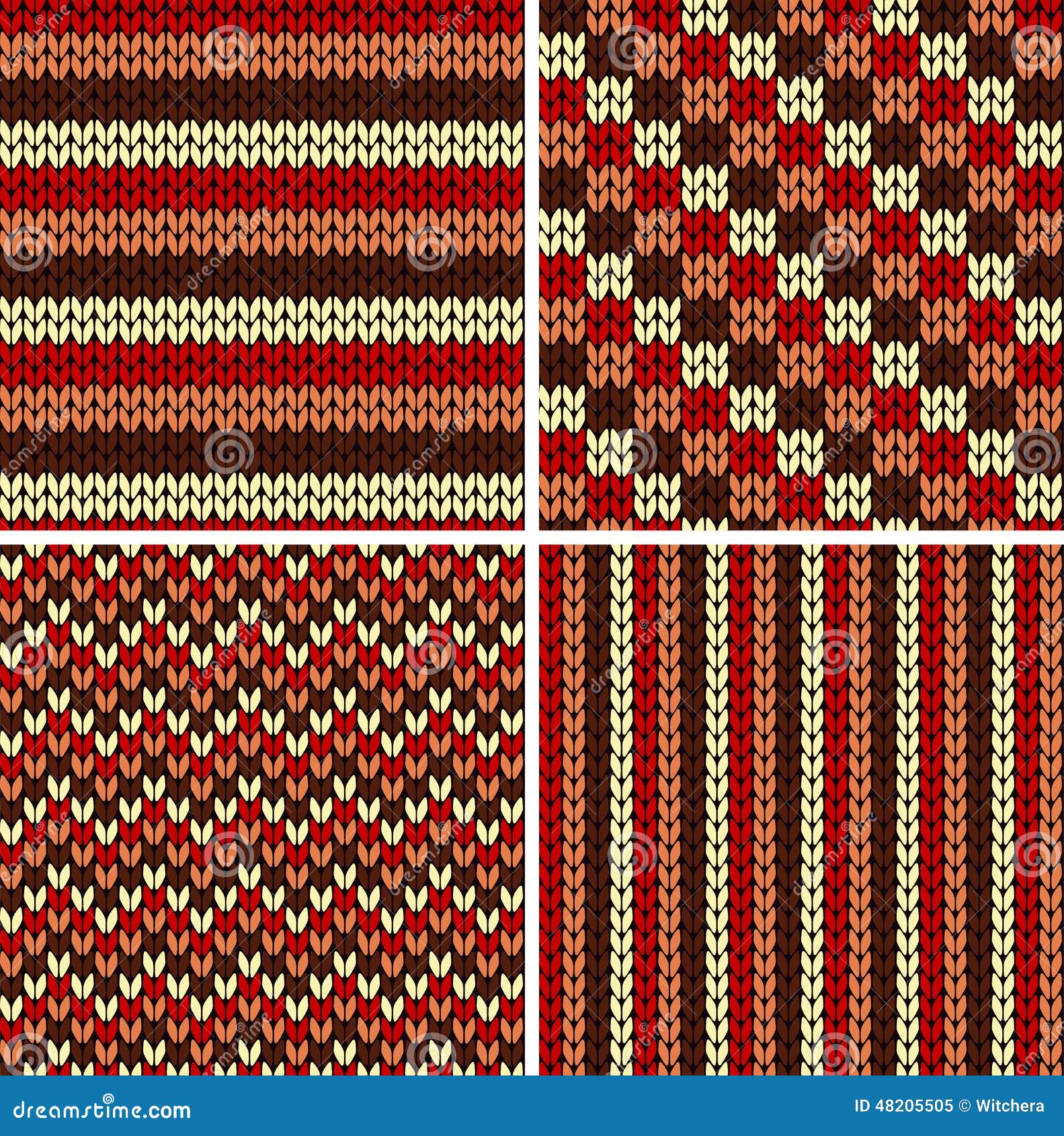 Seamless Knitted Intertwining Pattern Cartoon Vector | CartoonDealer ...