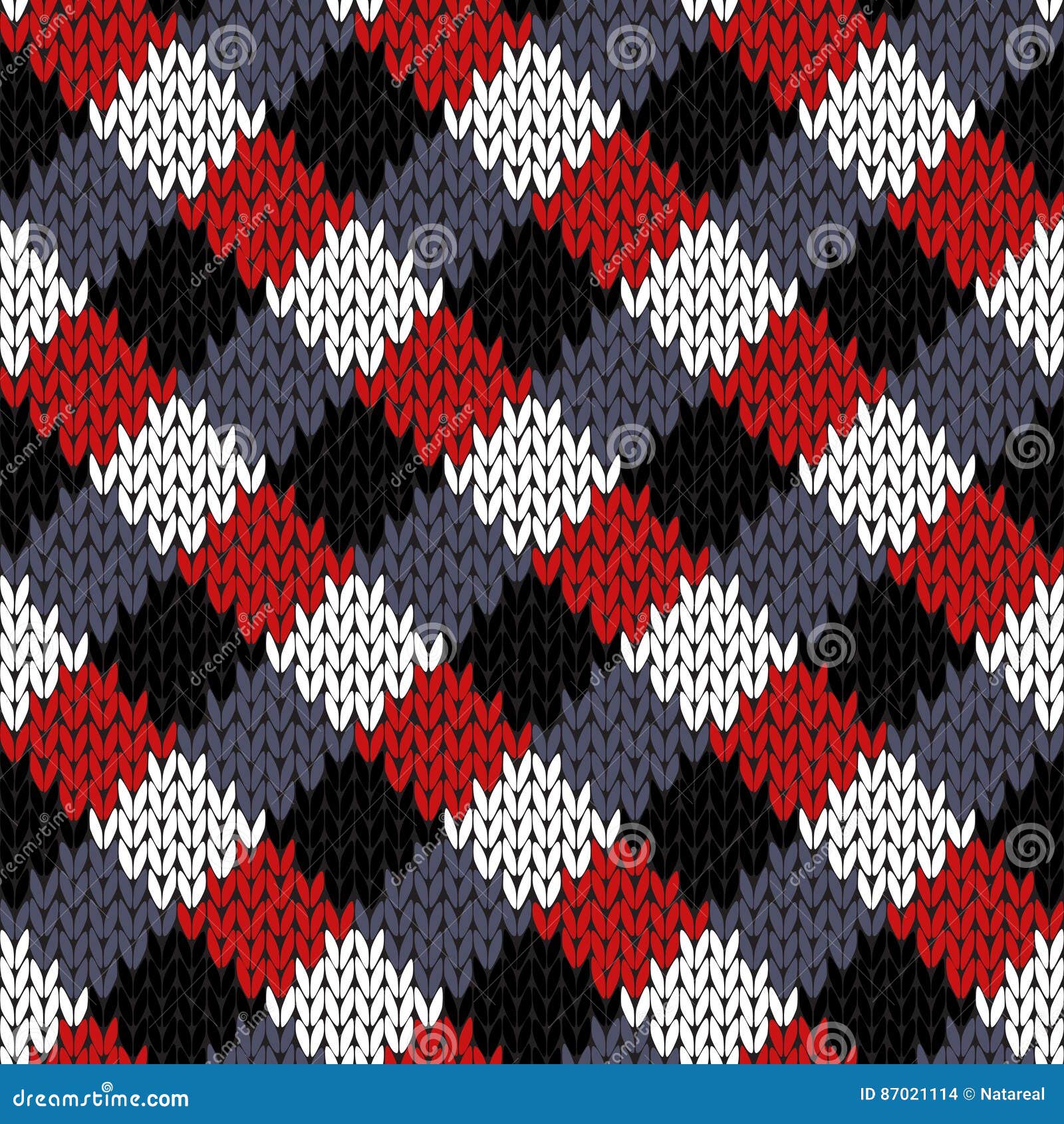 Seamless Knitted Quadratic Pattern Vector Illustration | CartoonDealer ...