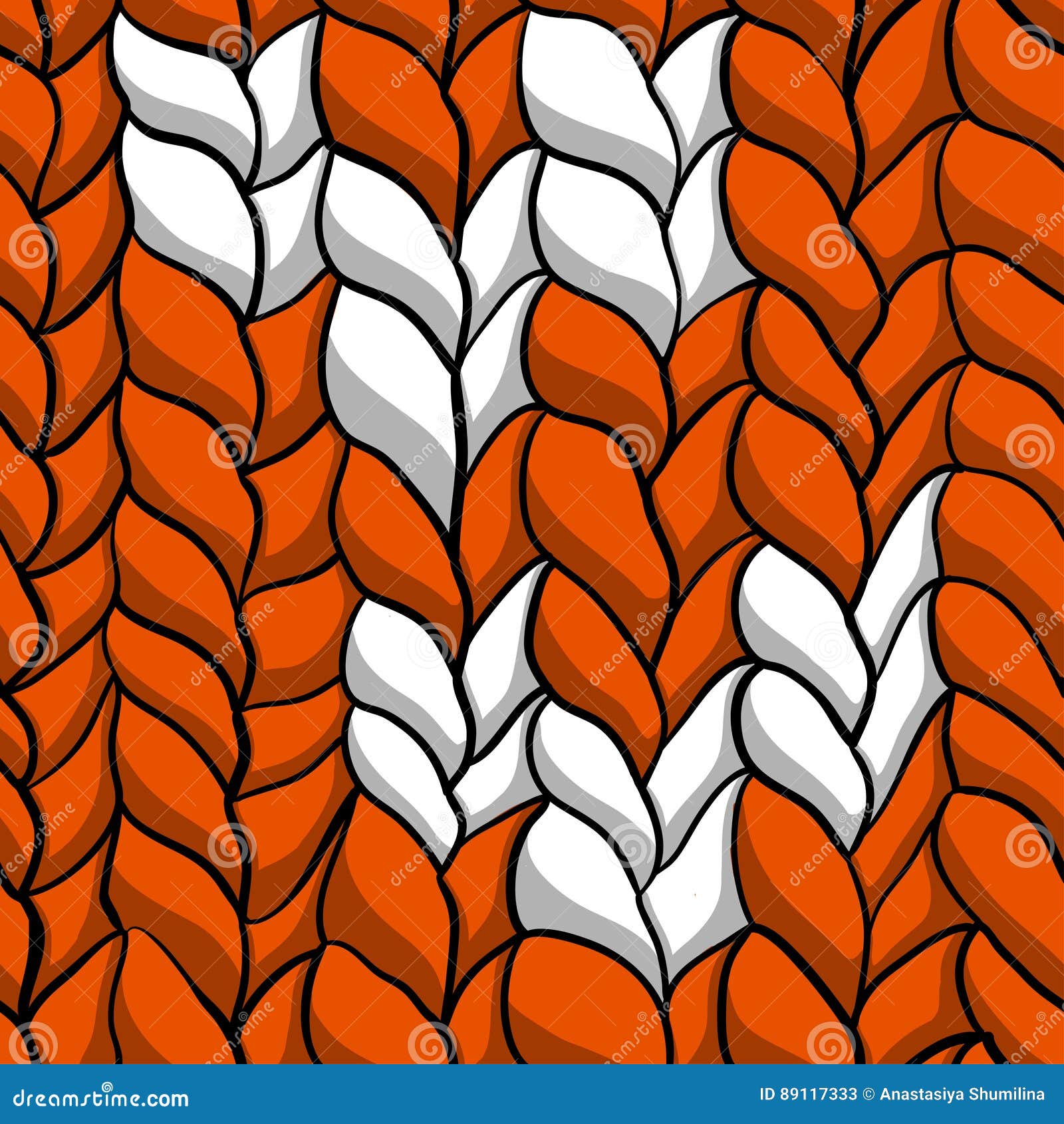 Seamless Knitted Red Pattern Stock Vector - Illustration of fabric ...