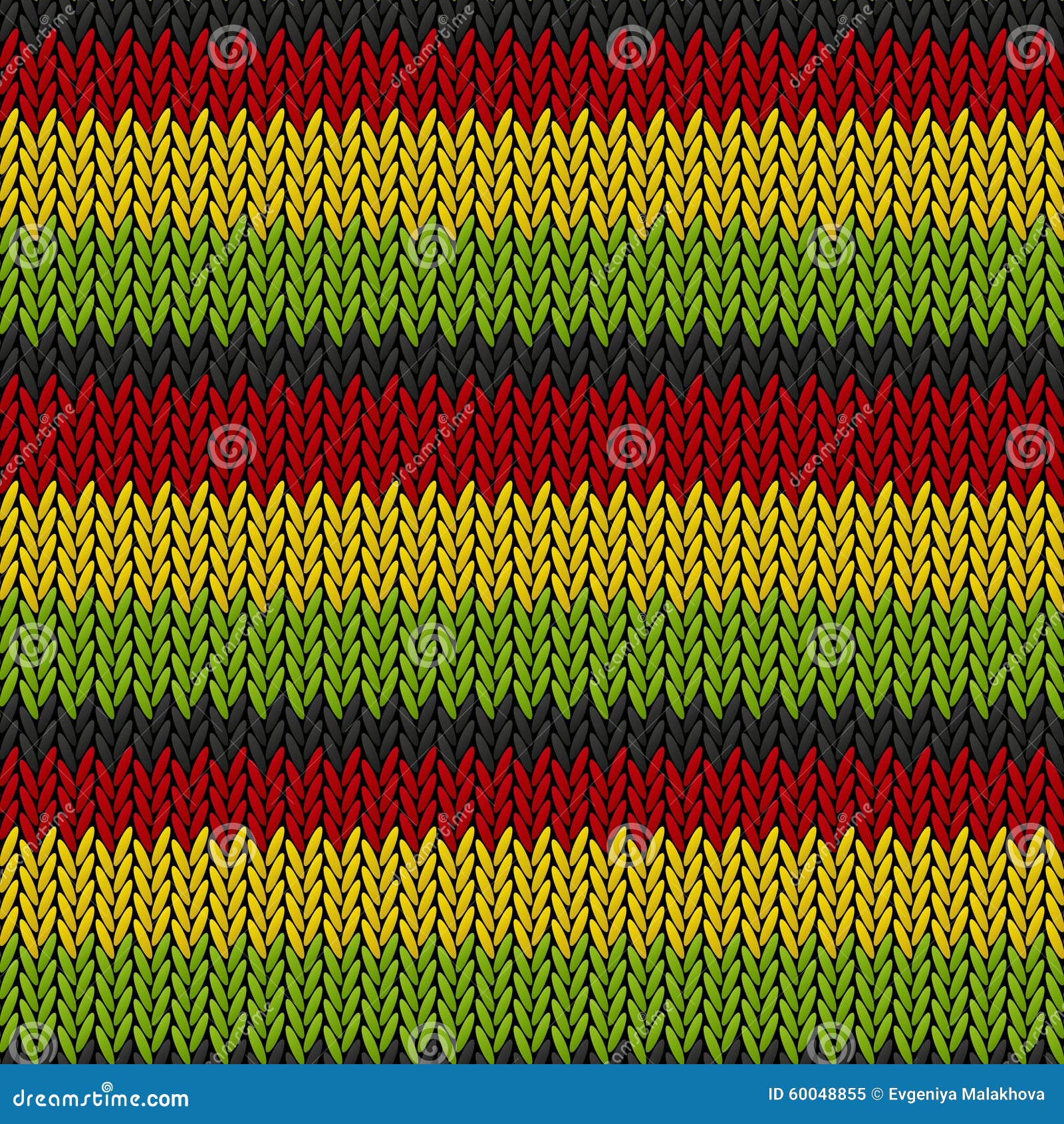 Seamless Knitted Reggae Pattern Stock Vector - Illustration of retro ...