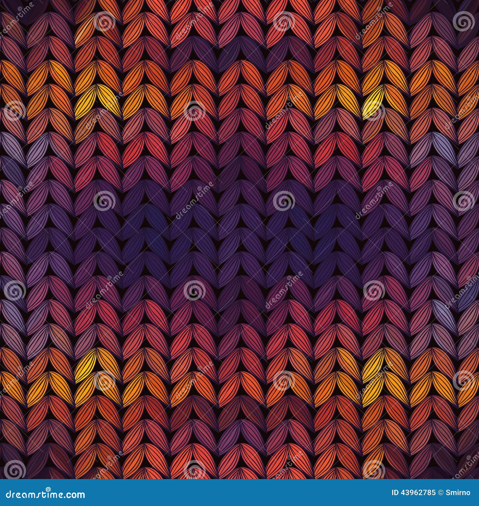 Seamless Knitted Sunset Pattern Stock Vector - Illustration of color ...