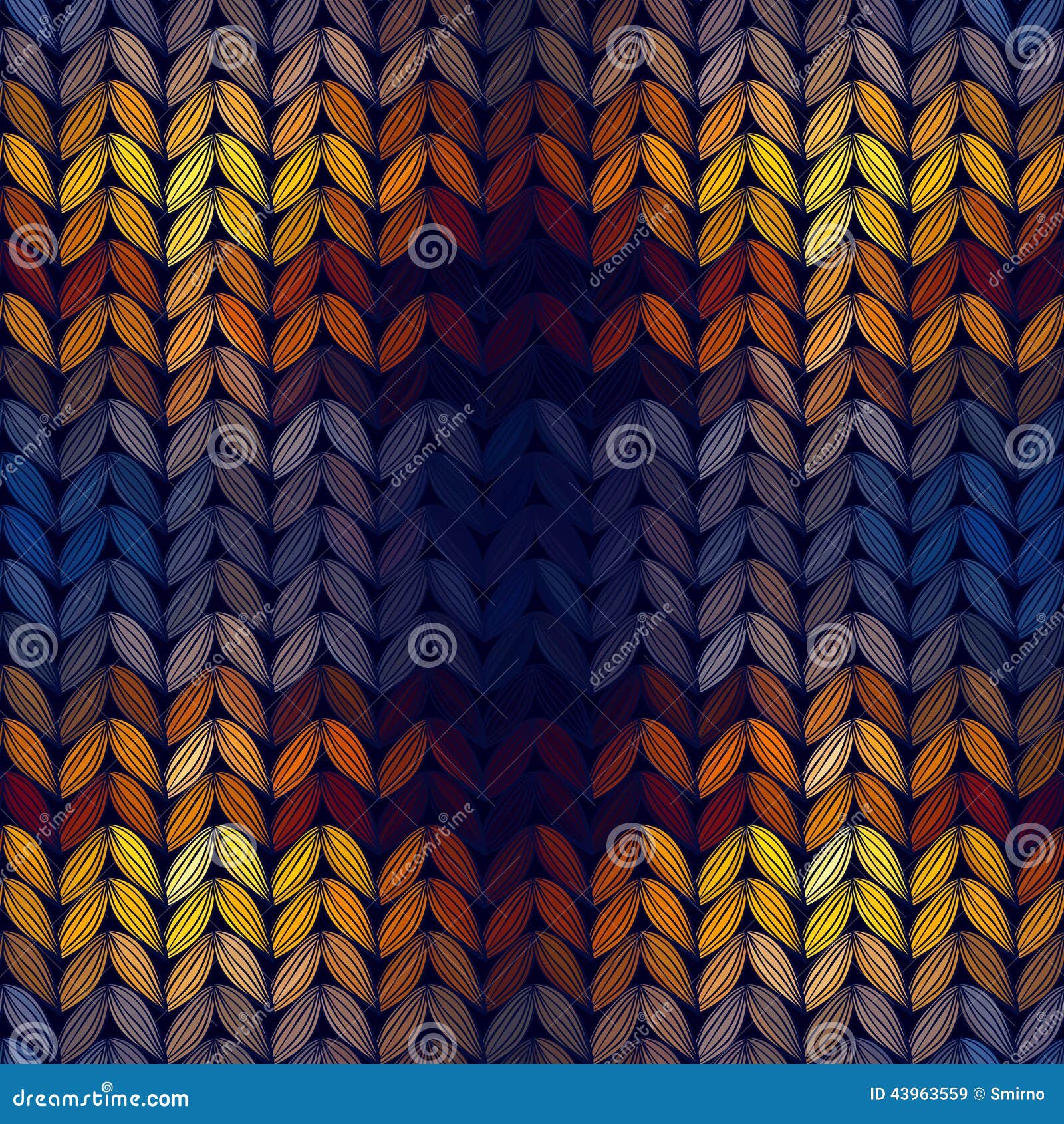 Seamless Knitted Sunset Pattern Stock Vector - Illustration of effect ...