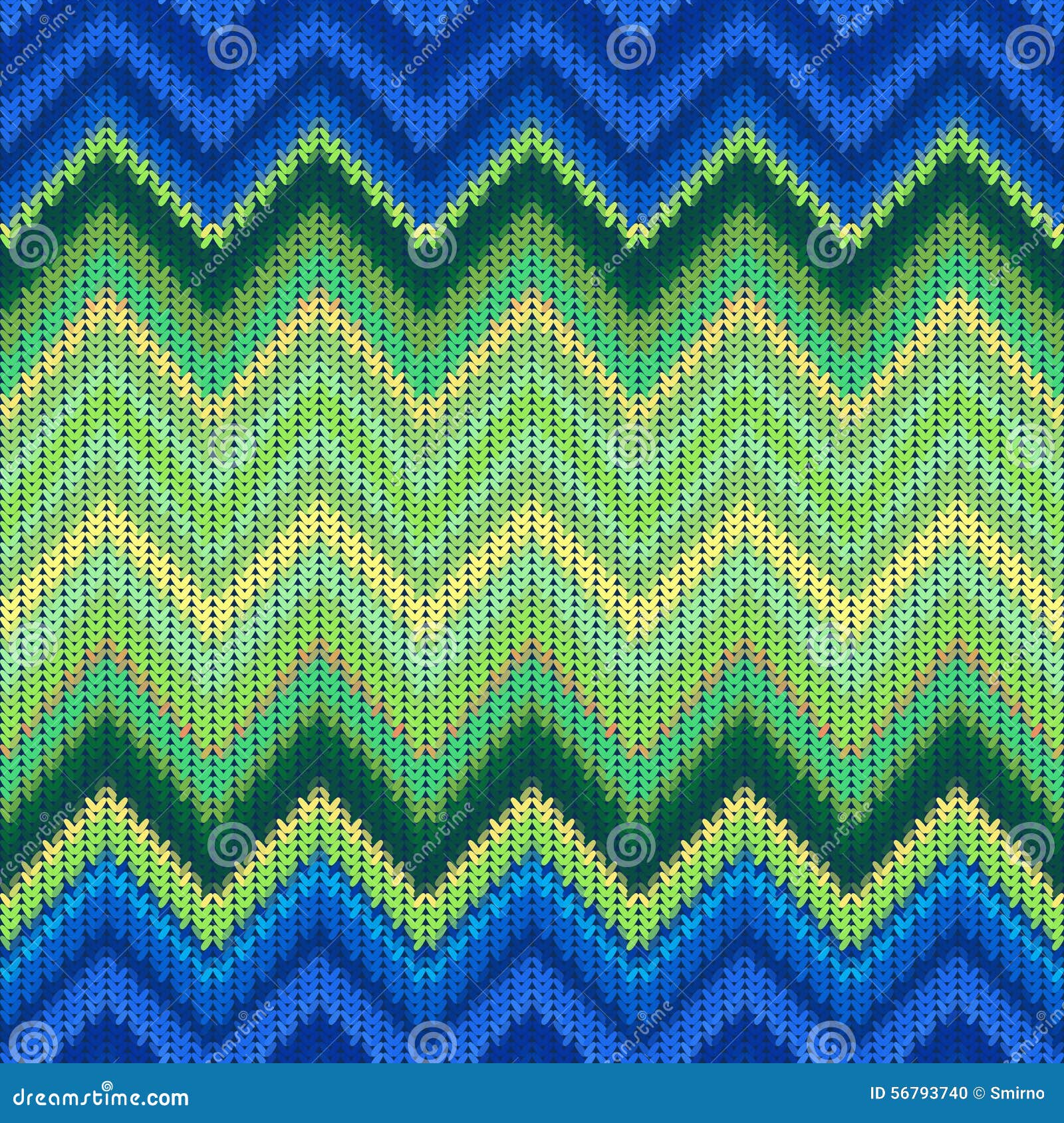 Seamless Knitted Zigzag Pattern Stock Vector - Illustration of knit ...