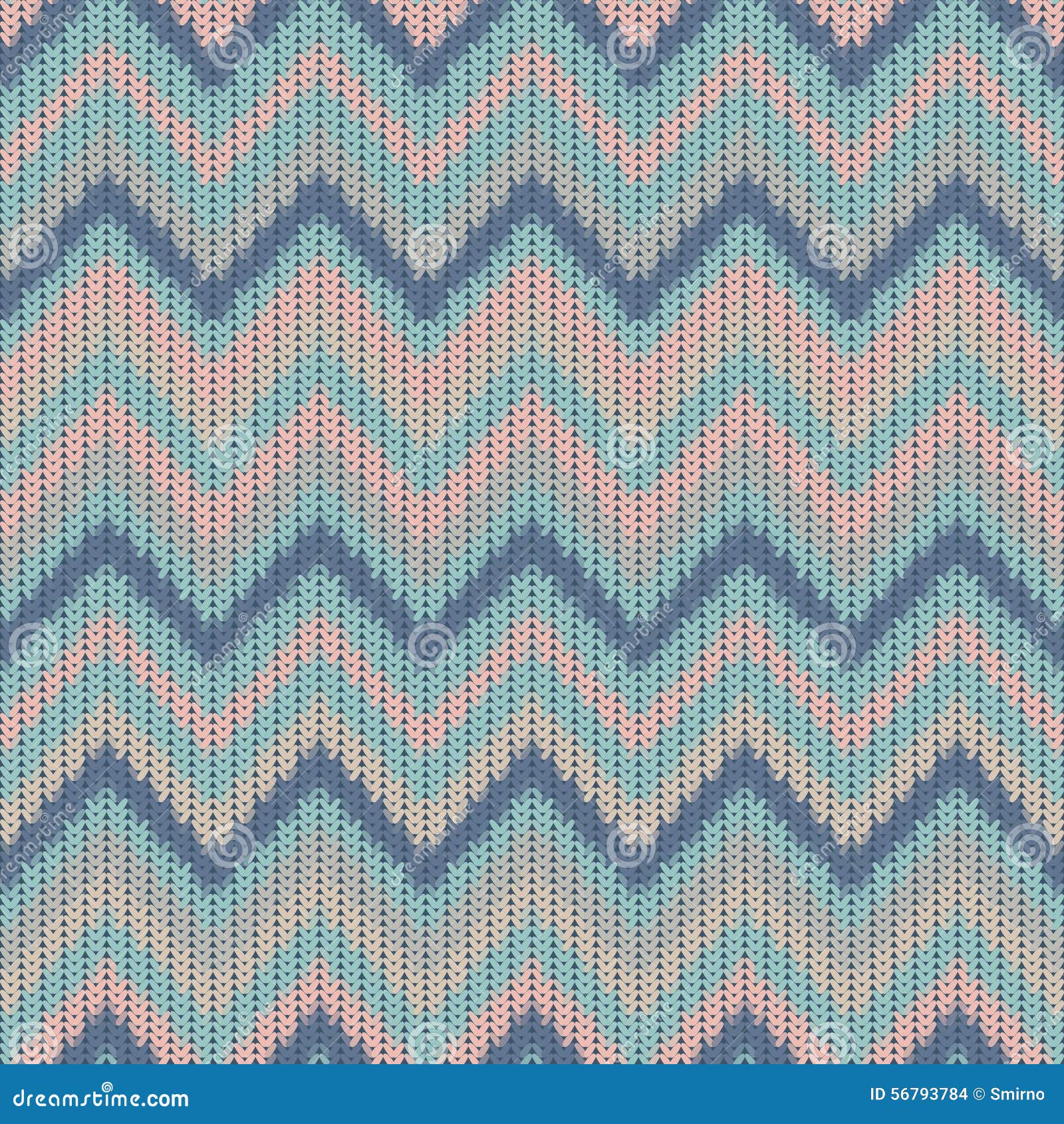 Seamless Knitted Zigzag Pattern Stock Vector - Illustration of fabric ...