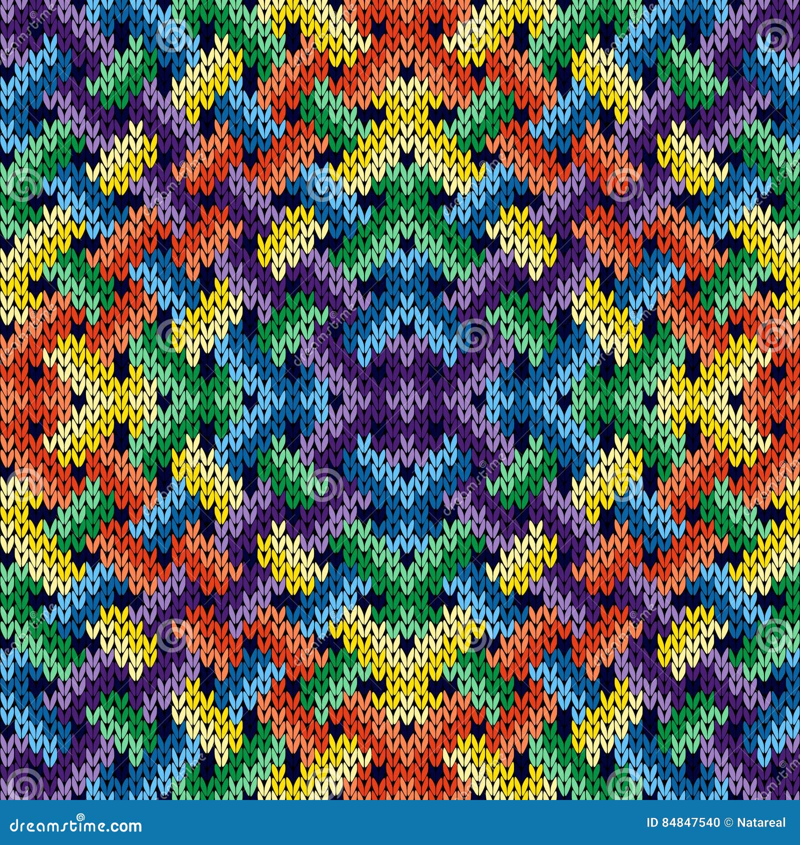 Seamless Knitting Intertwined Pattern Stock Vector - Illustration of ...