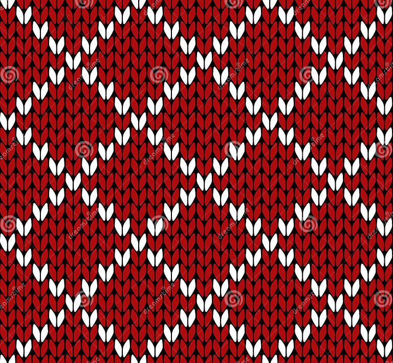 Seamless Knitting Vector Pattern Stock Vector - Illustration of line ...