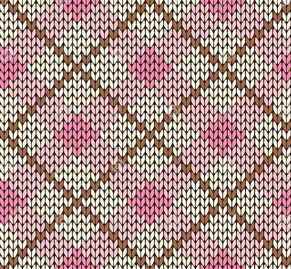 Seamless Knitting Vector Pattern Stock Vector - Illustration of repeat ...