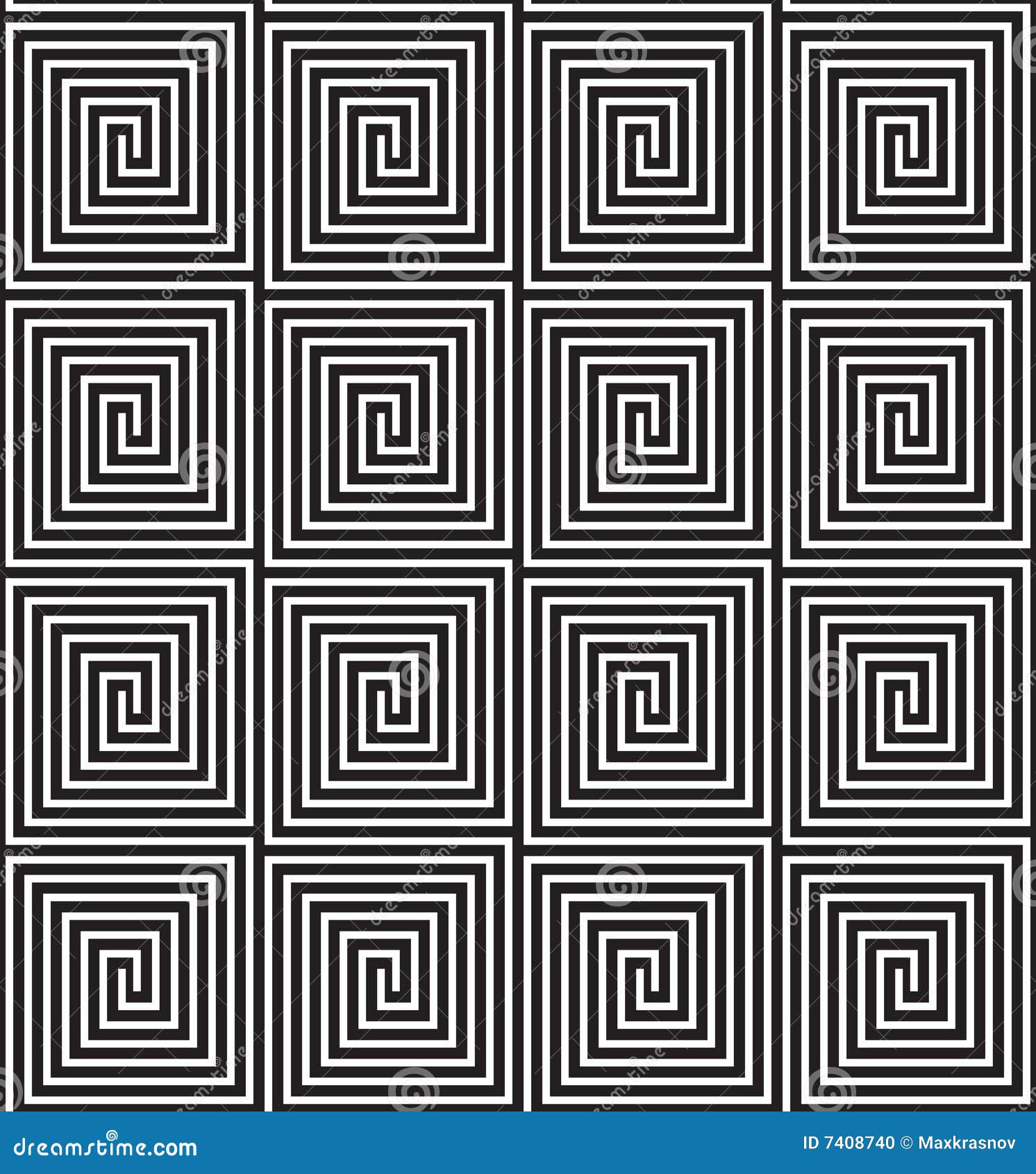 Seamless Labyrinth Print. Vector Monochrome Illustration. Original ...