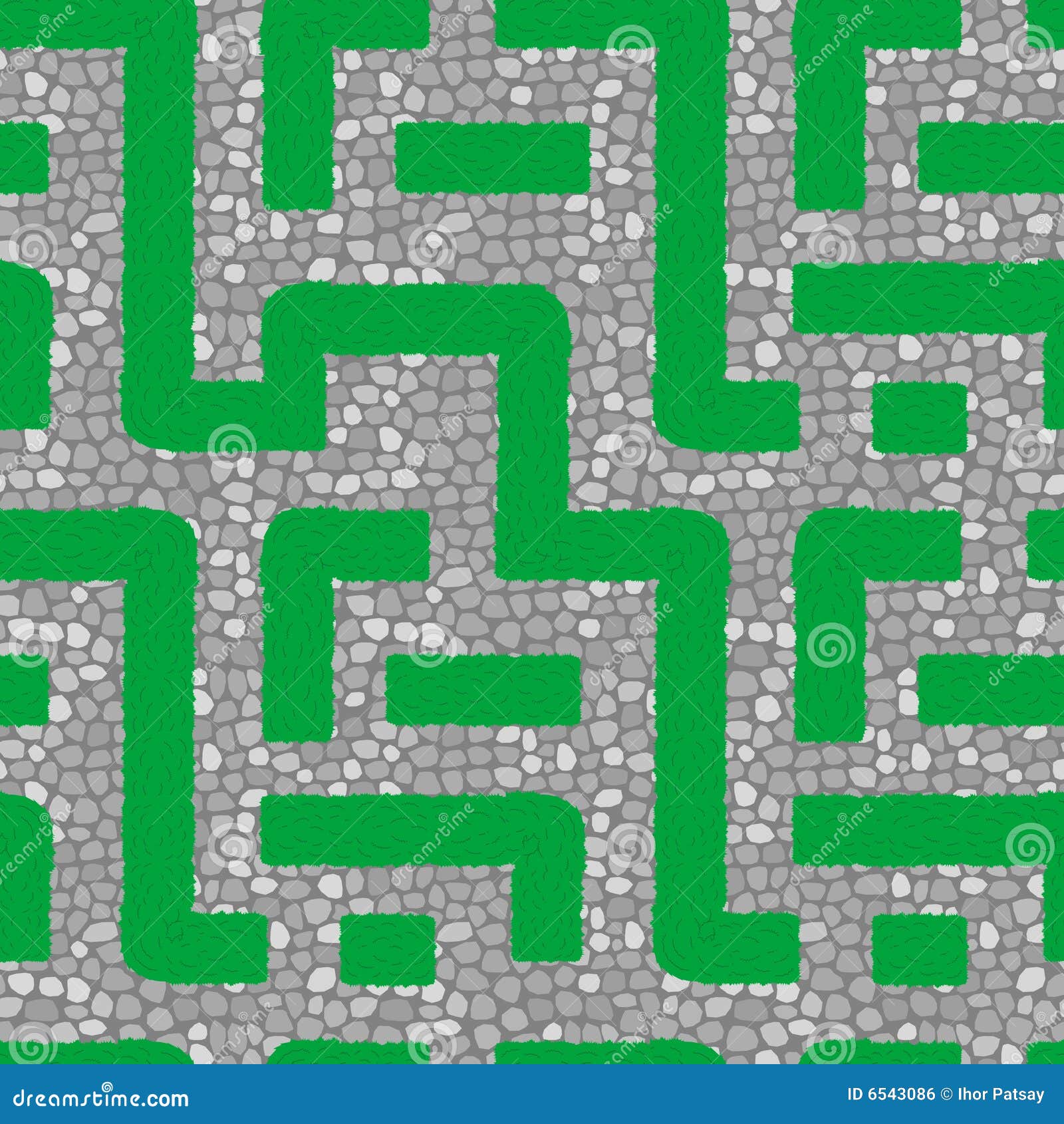 Seamless labyrinth pattern stock vector. Illustration of hedgerow - 6543086