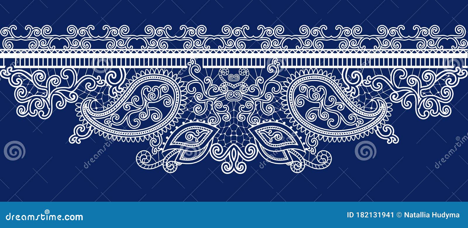 Seamless lace stock vector. Illustration of fabric, curls - 182131941